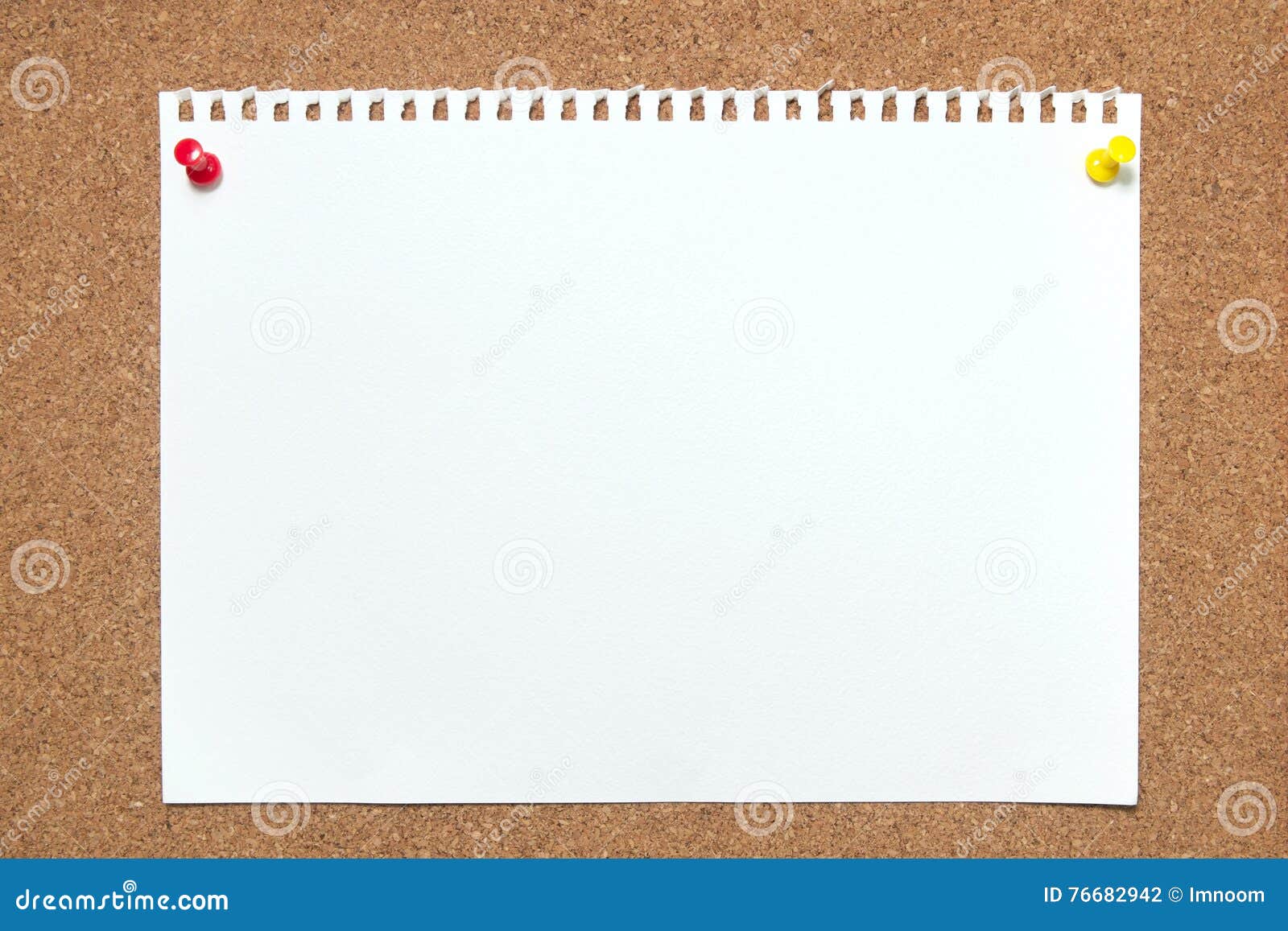 Pin paper on cork board stock photo. Image of office - 76682942
