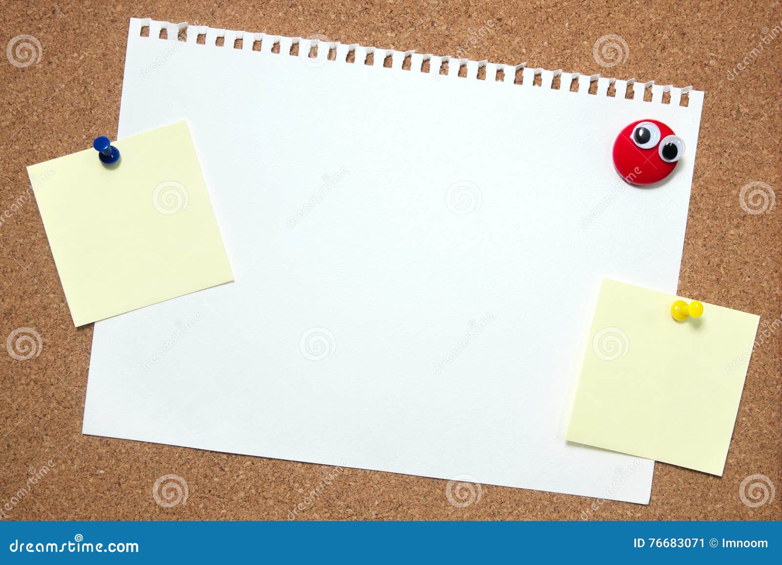 Pin Paper En Tablero Del Corcho Imagen de archivo - Imagen de recuerde ...