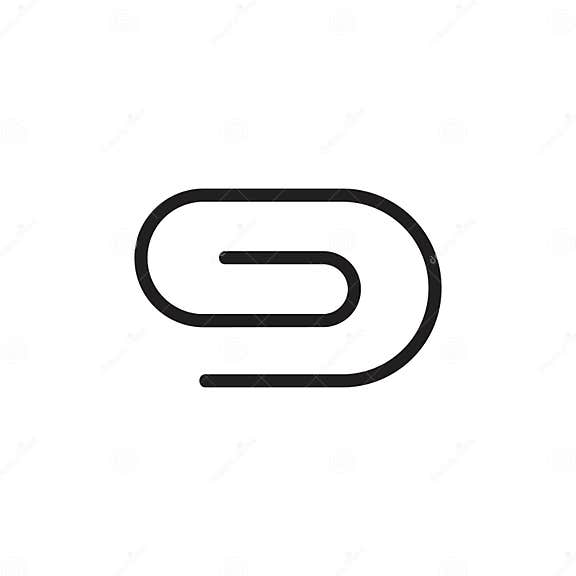 Pin Paper Loop Spiral Symbol Logo Vector Stock Vector - Illustration of ...