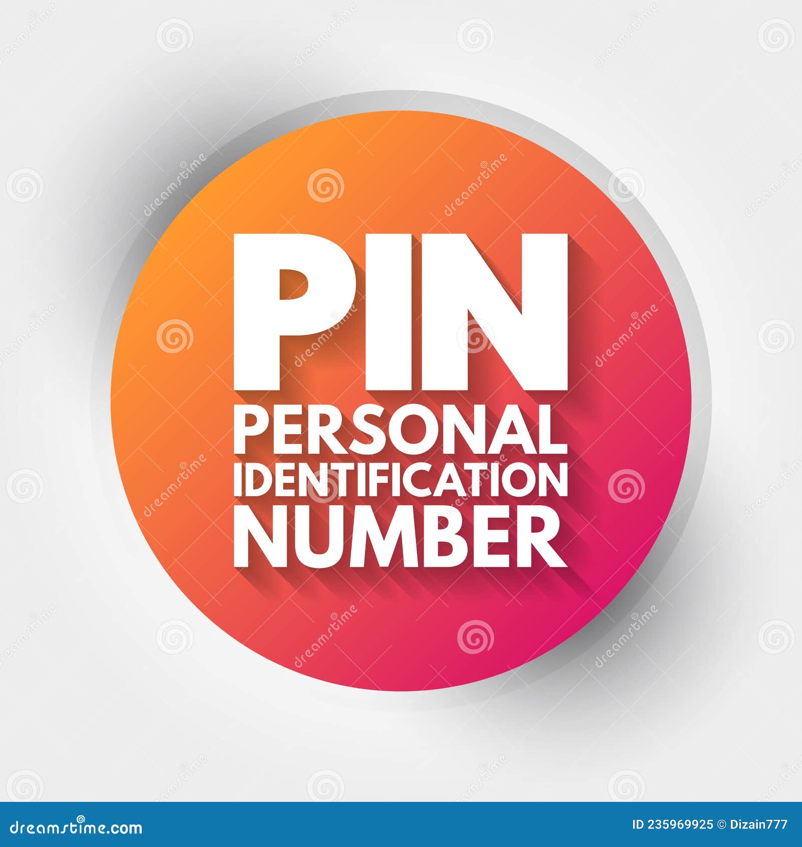 PIN - Personal Identification Number Acronym, Technology Concept ...
