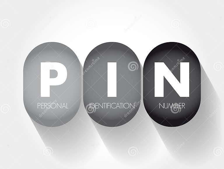 PIN Personal Identification Number - Passcode Used in the Process of ...