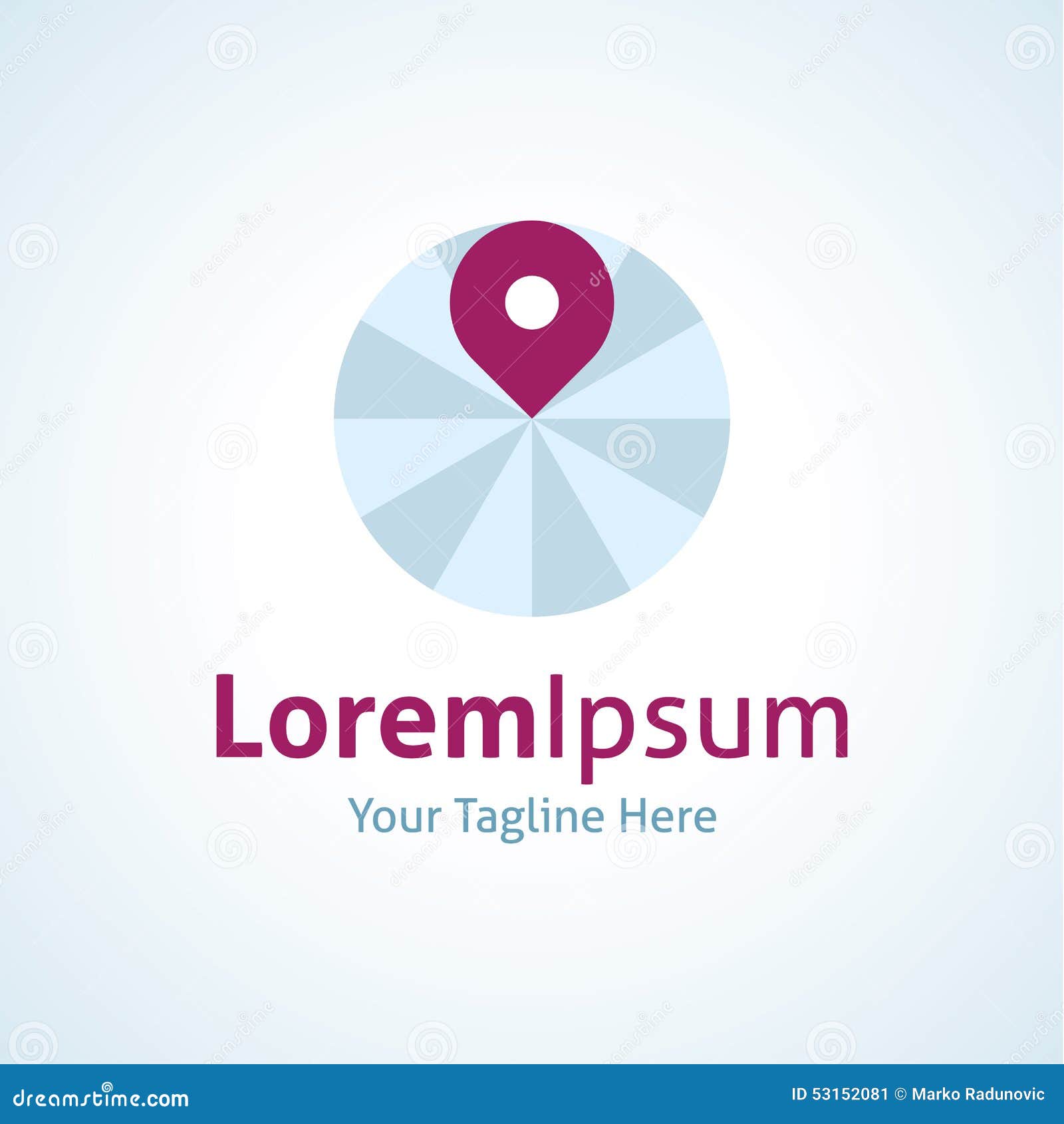 Pin Point Location Disc Circle Logo Icon Stock Illustration ...