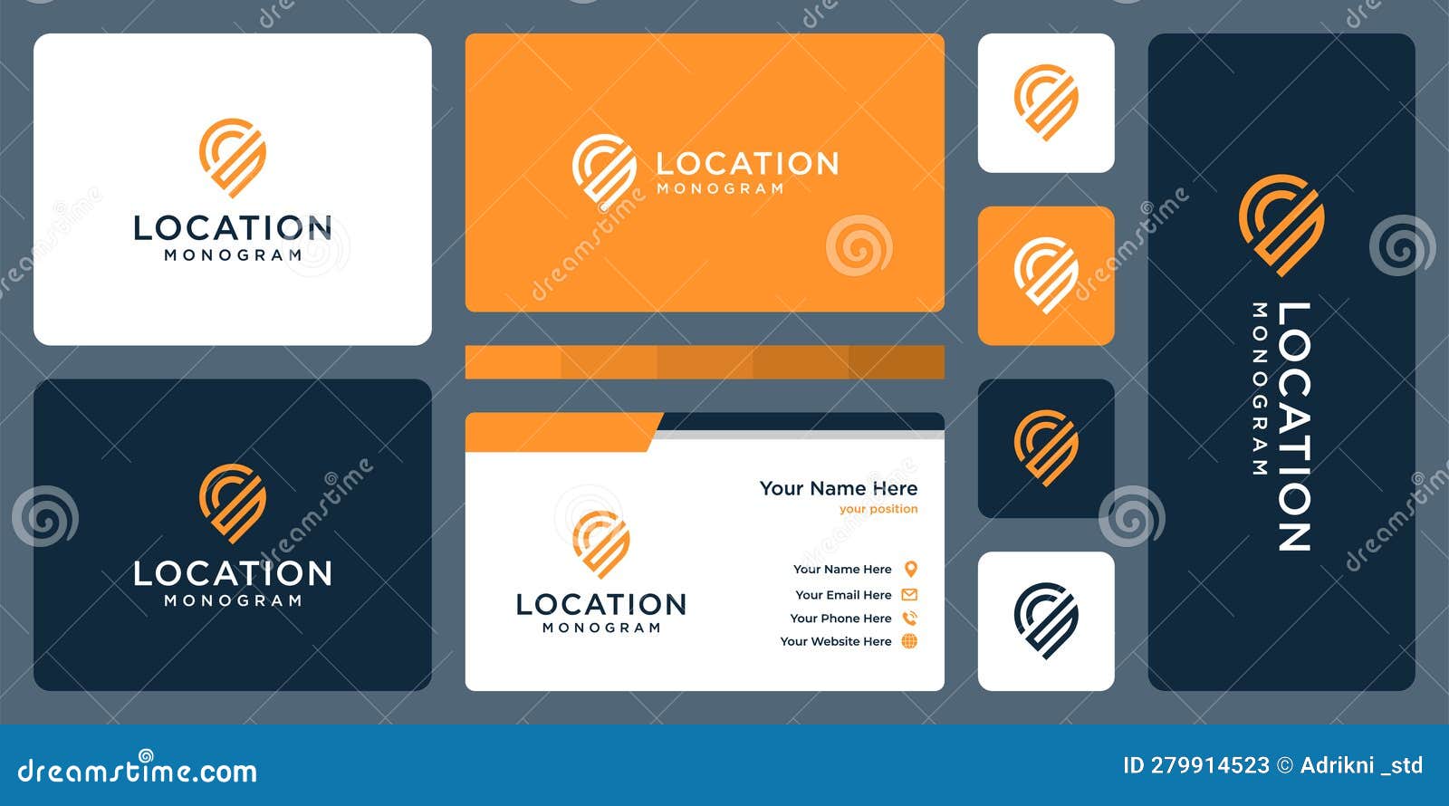 Pin Logo, Location and Initial Letter S. Business Card Design Stock Vector - Illustration of ...