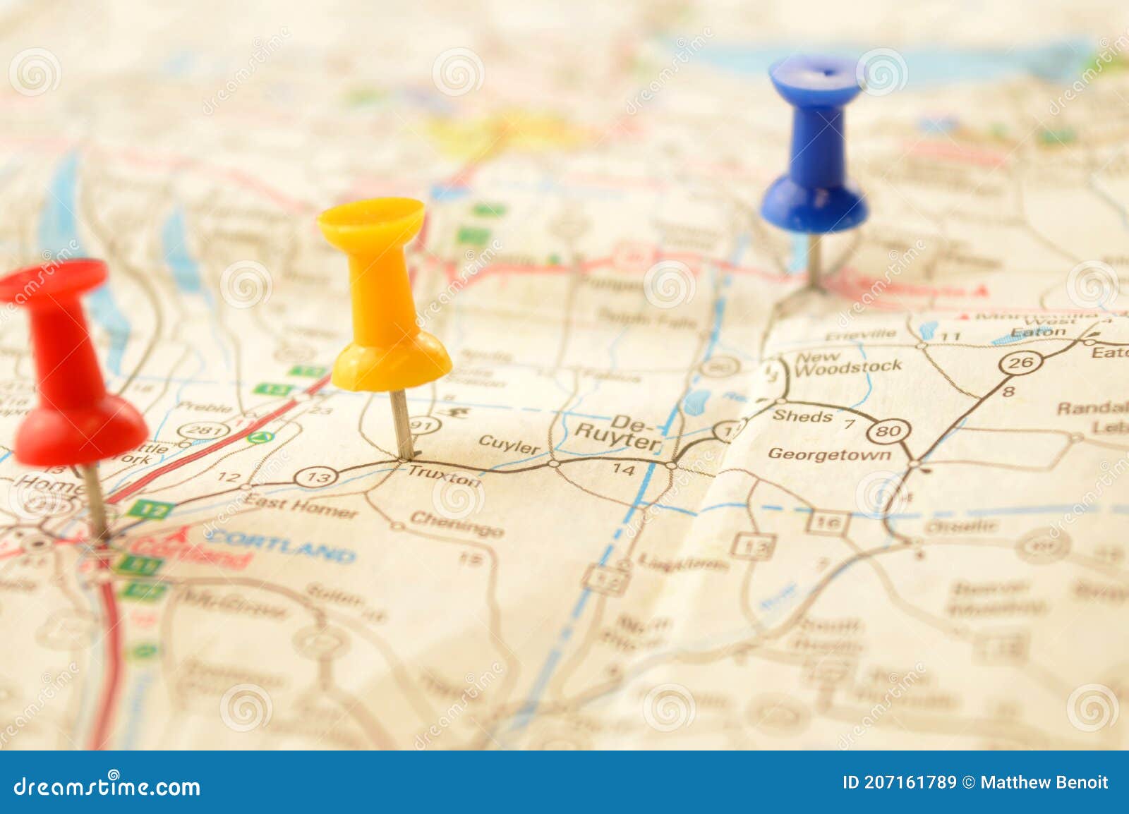 Pin Point Map Route stock image. Image of cartography - 207161789