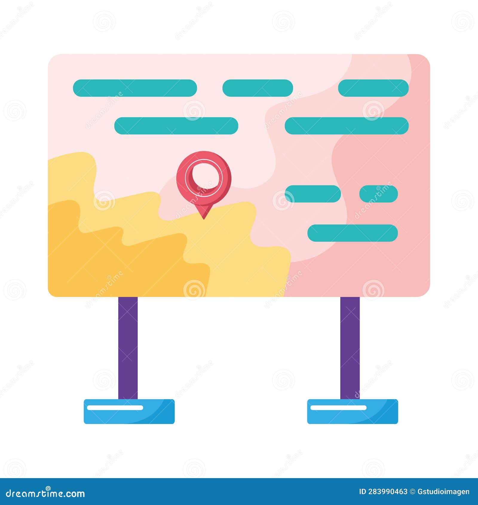 Pin Pointer Location in Banner Stock Vector - Illustration of pointer ...