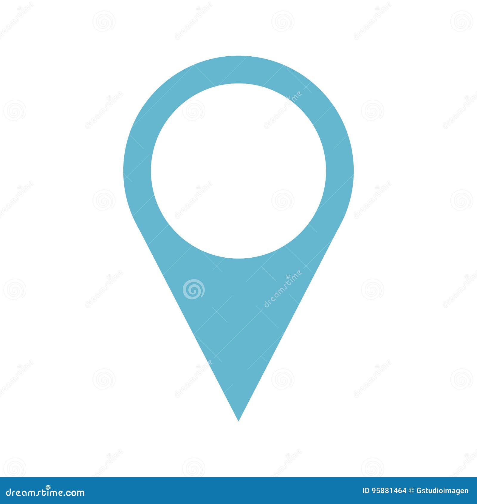 Pin pointer location icon stock vector. Illustration of bookmark - 95881464