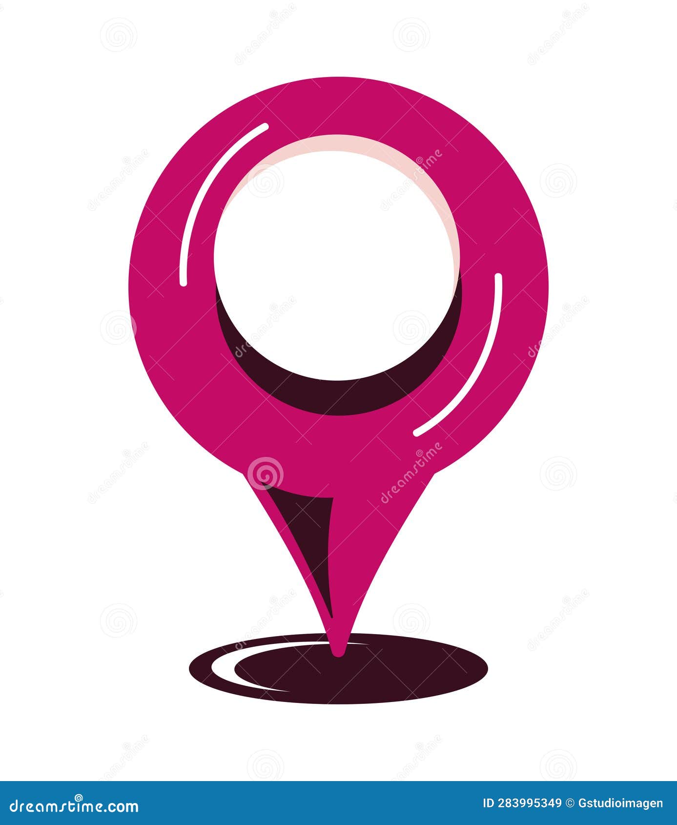 Pin pointer location stock vector. Illustration of marker - 283995349