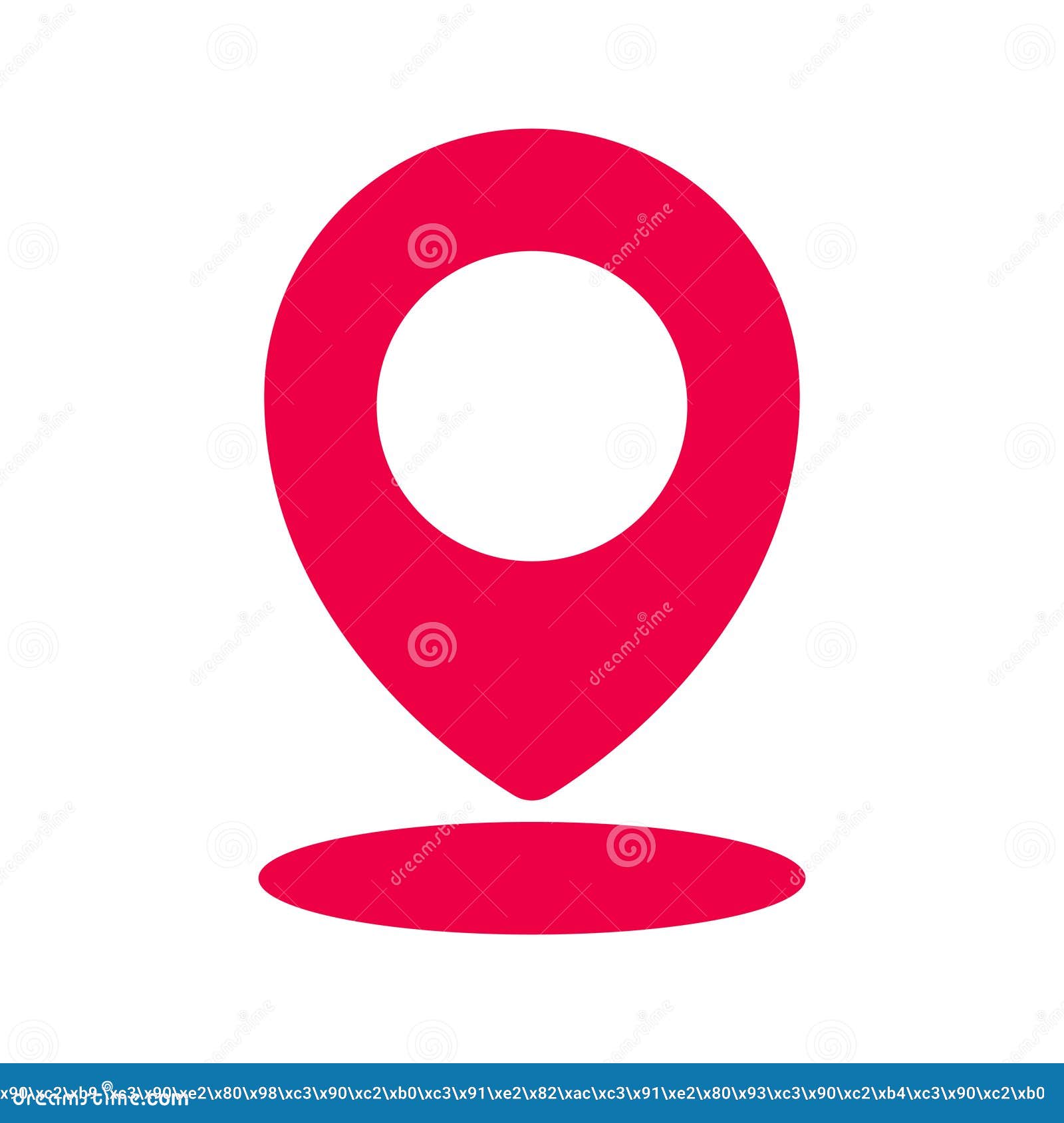Pin pointer red icon stock illustration. Illustration of icon - 257297347