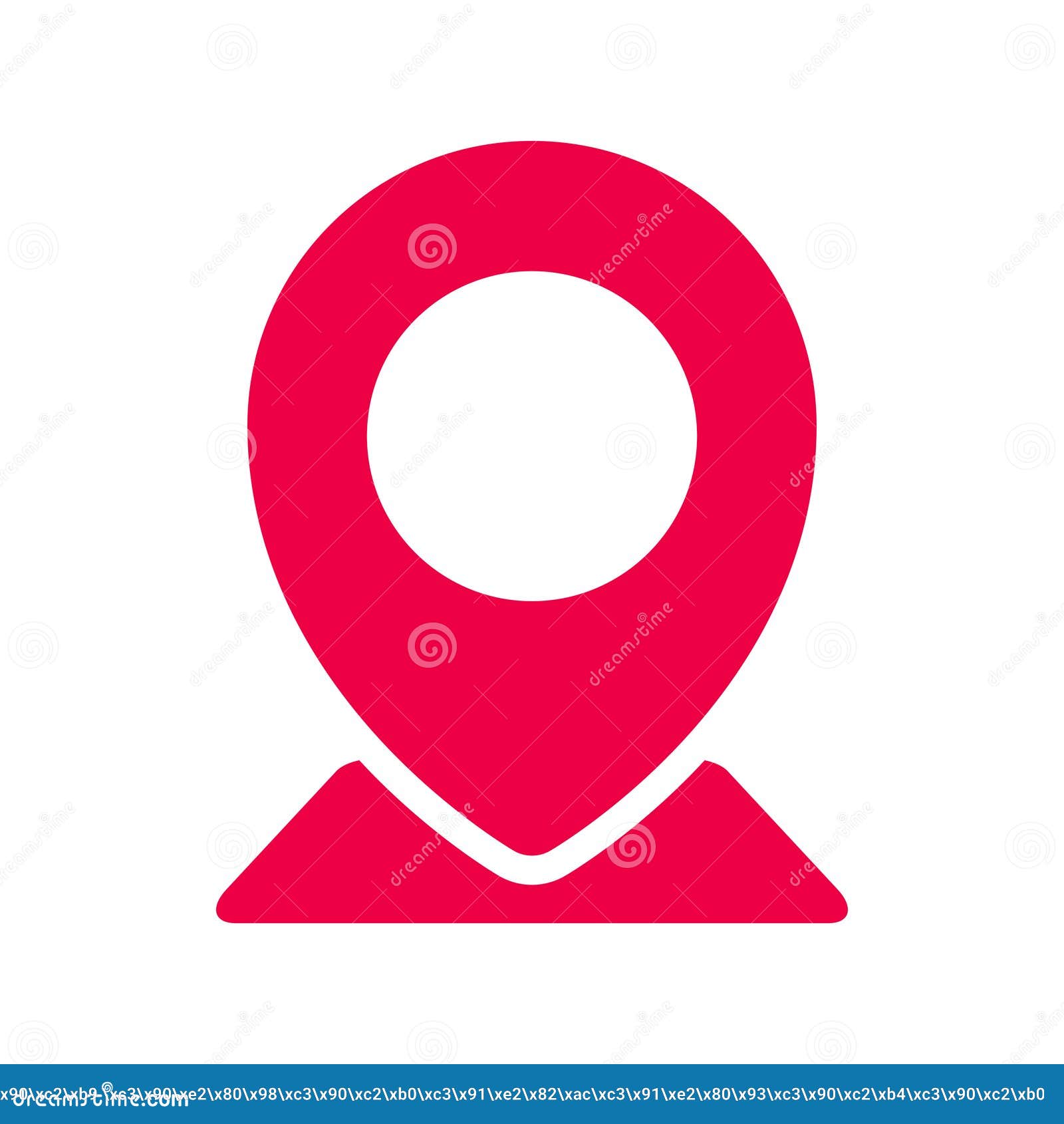 Pin pointer red icon stock illustration. Illustration of information ...