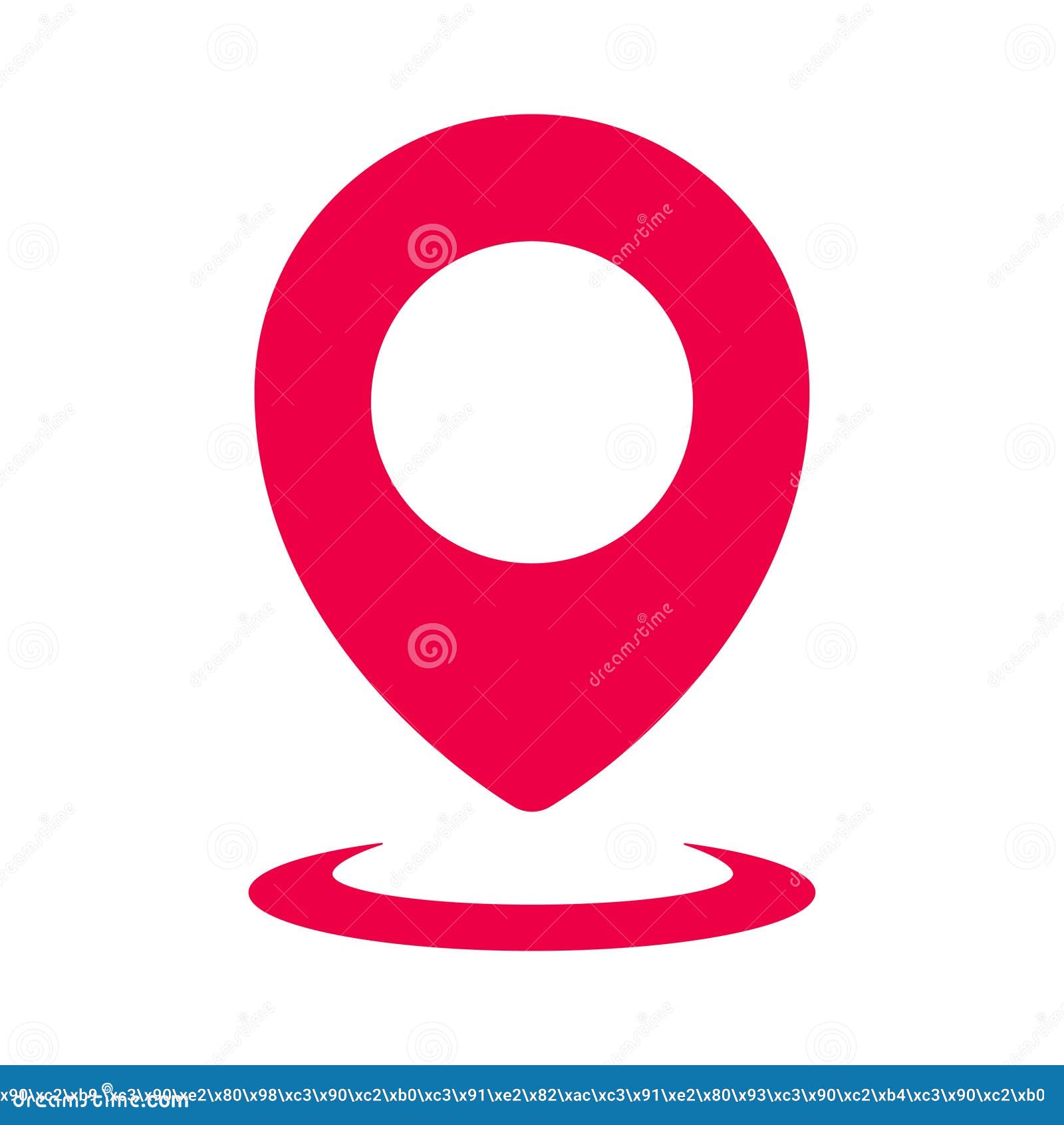 Pin pointer red icon stock illustration. Illustration of mark - 257297401