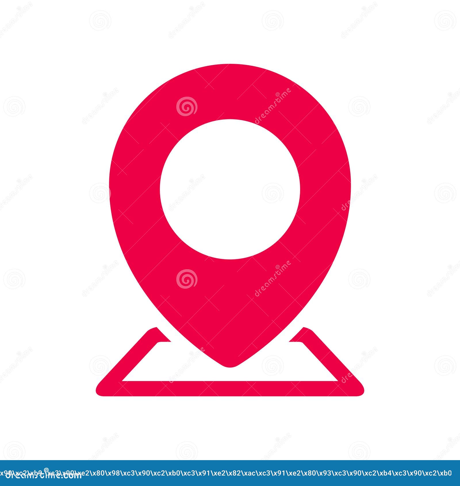 Pin pointer red icon stock illustration. Illustration of direction ...