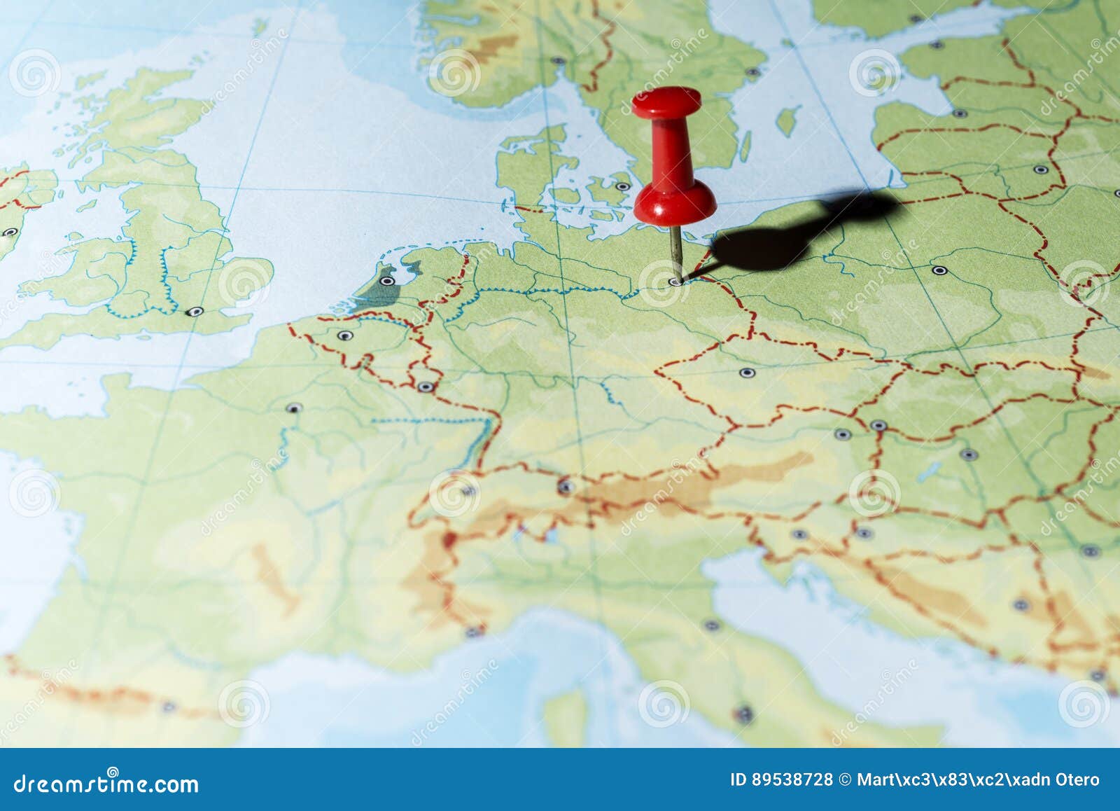 Pin pointing Berlin stock photo. Image of concept, germany - 89538728