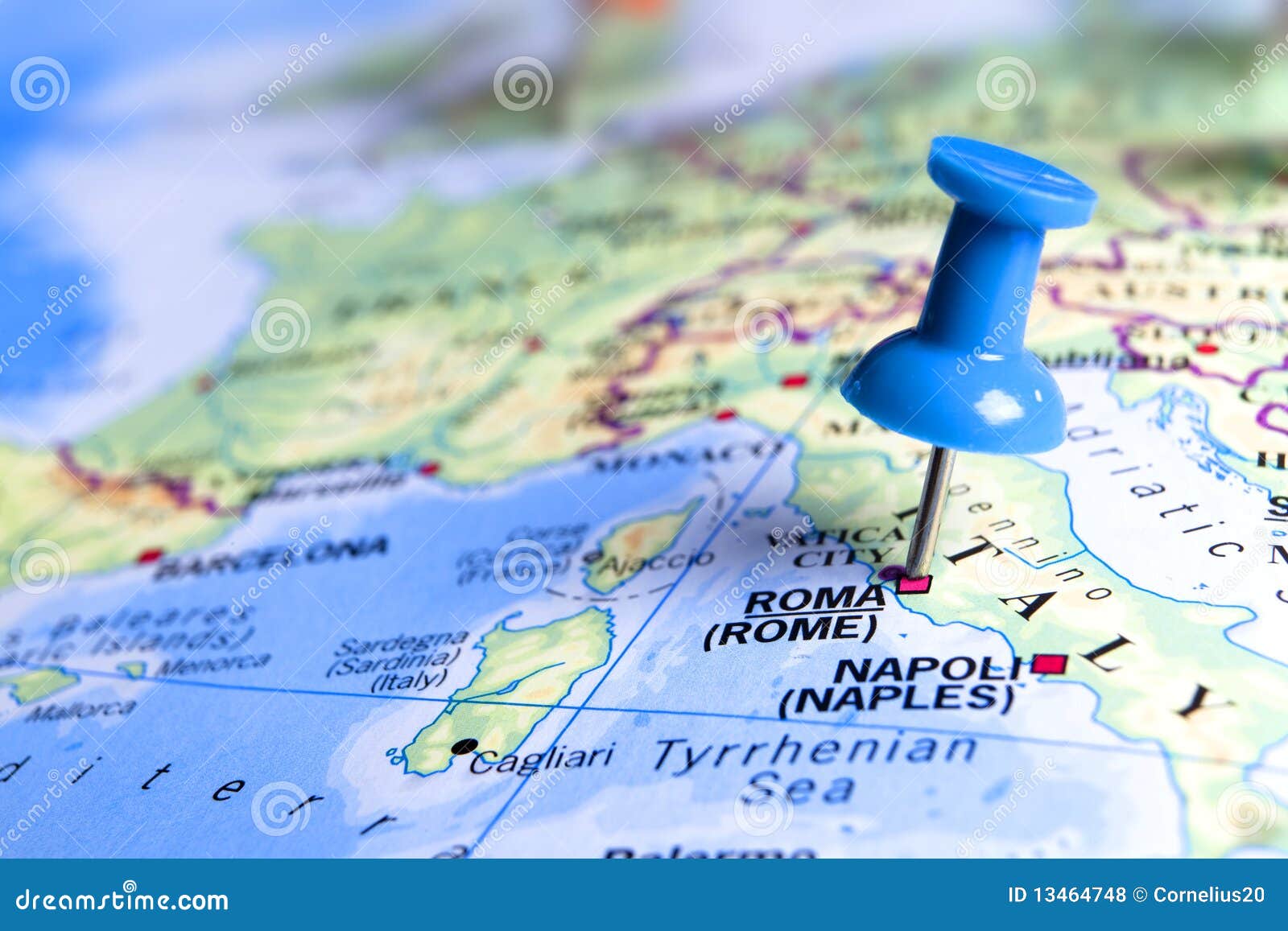 Pin pointing at rome stock photo. Image of rome, direction - 13464748