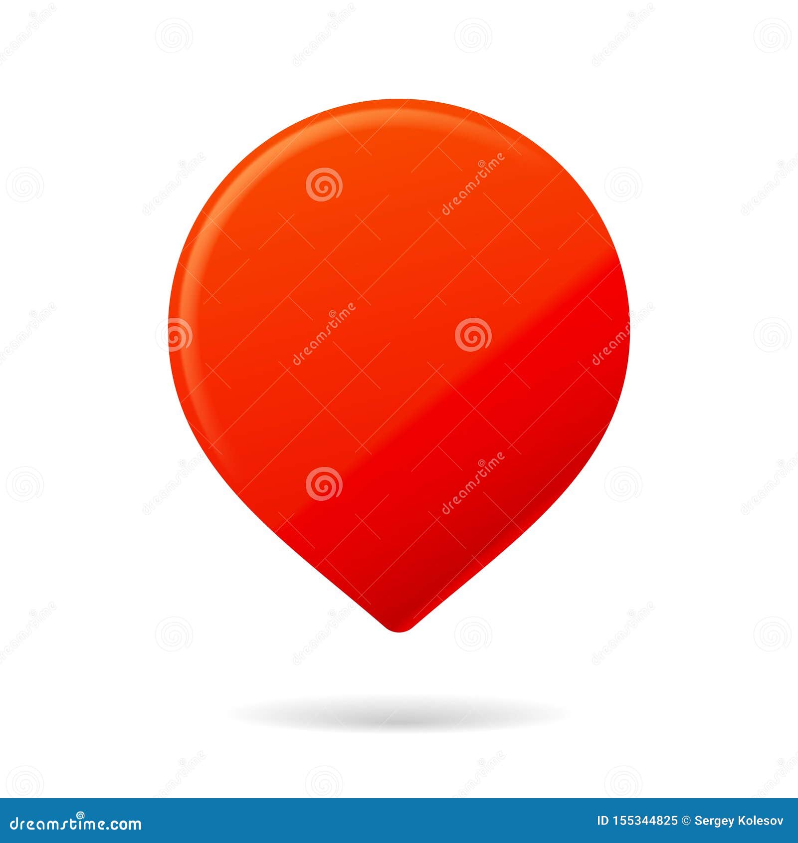 Pin Rojo Del Vector En El Fondo Blanco Ilustración del Vector ...