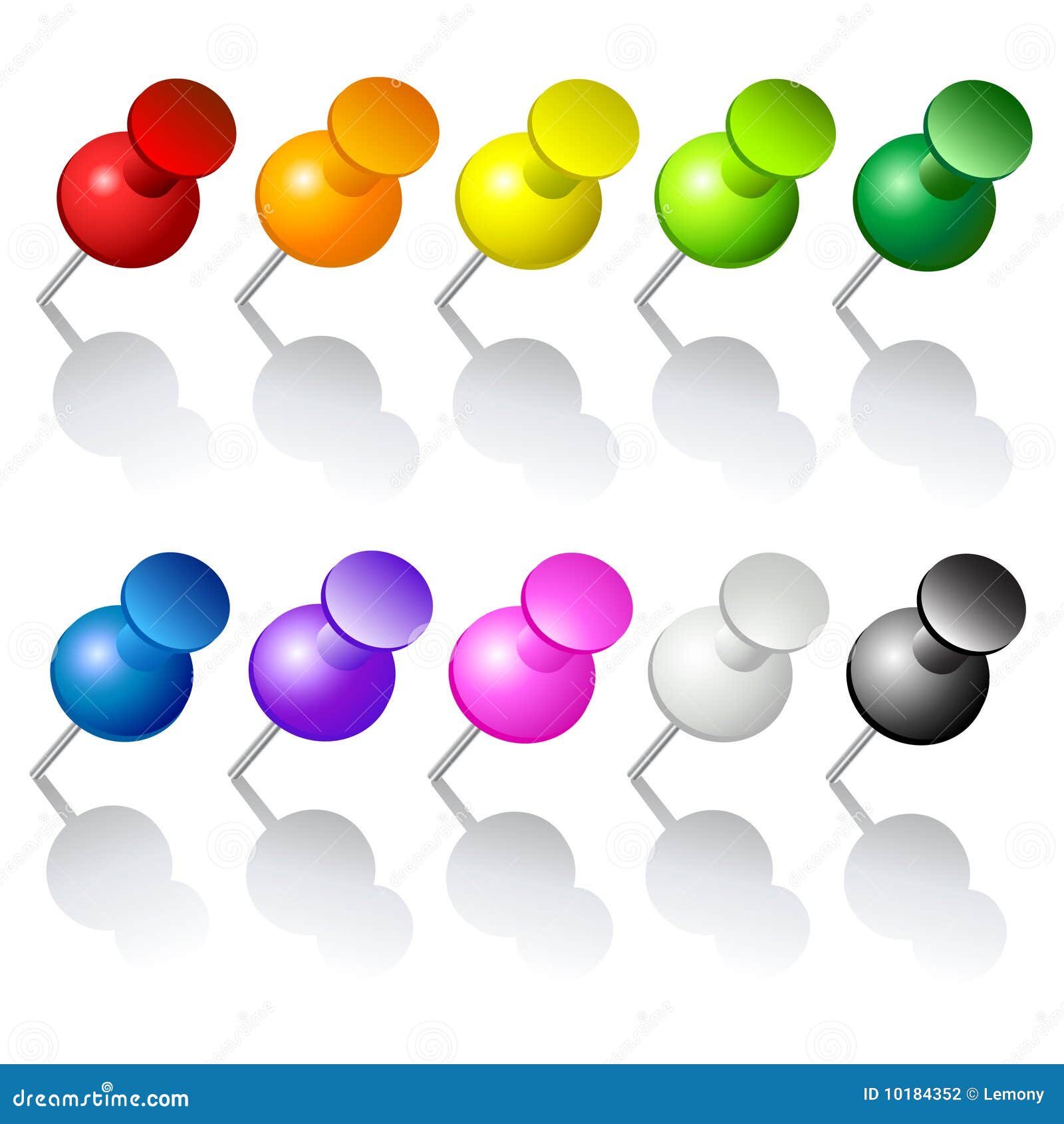 Pin set stock vector. Illustration of steeple, template - 10184352