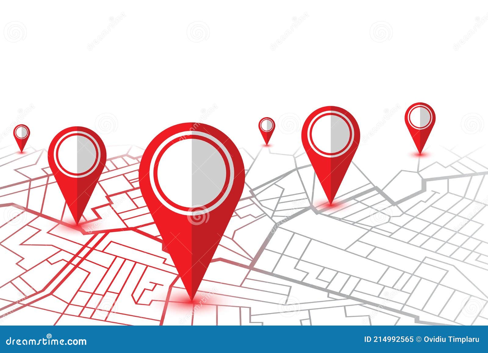 Pin in Showing Location on Gps Navigator Map. Vector Illustration Stock ...