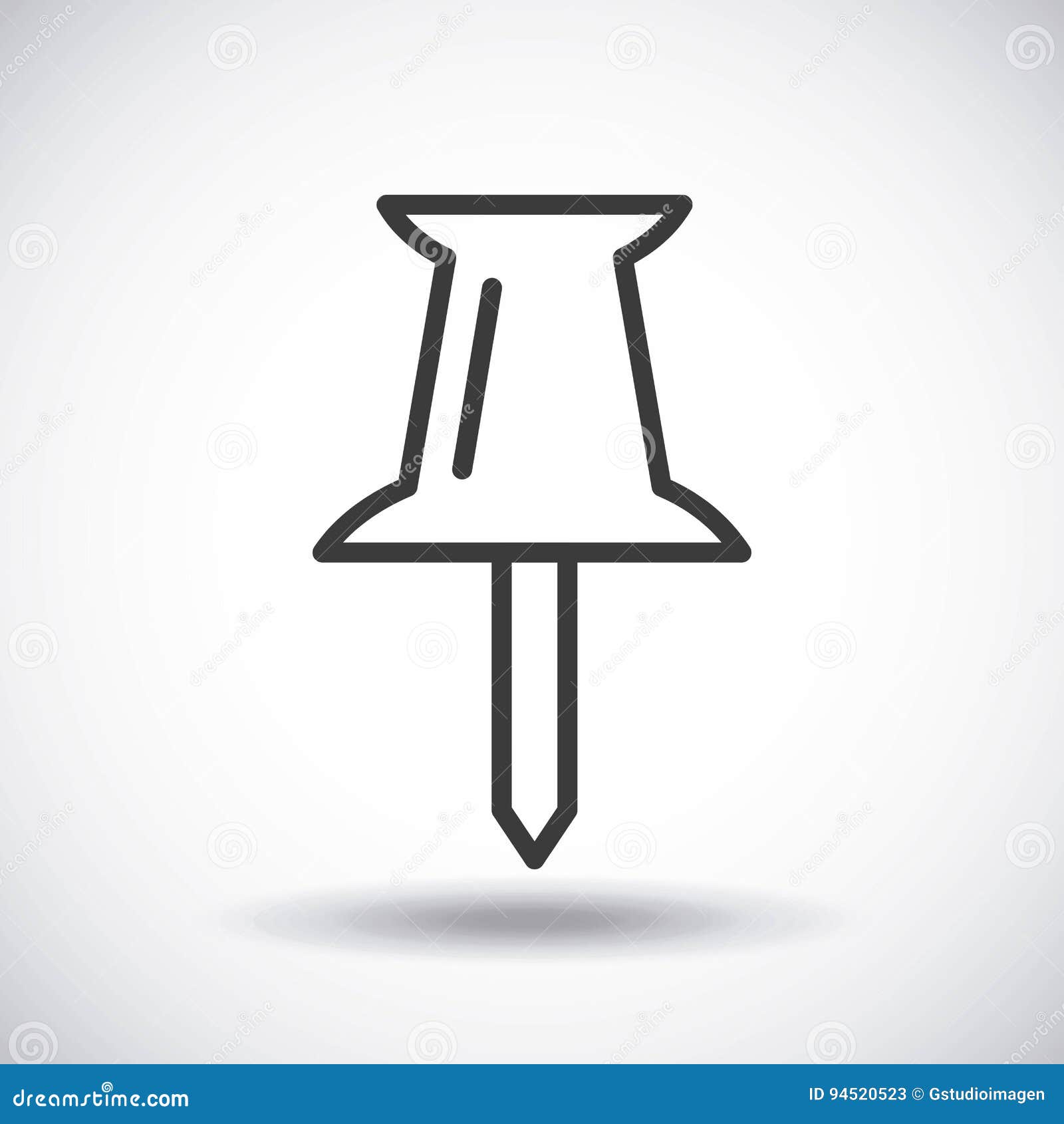 Pin. Silhouette Icon Design. Vector Graphic Stock Vector - Illustration ...