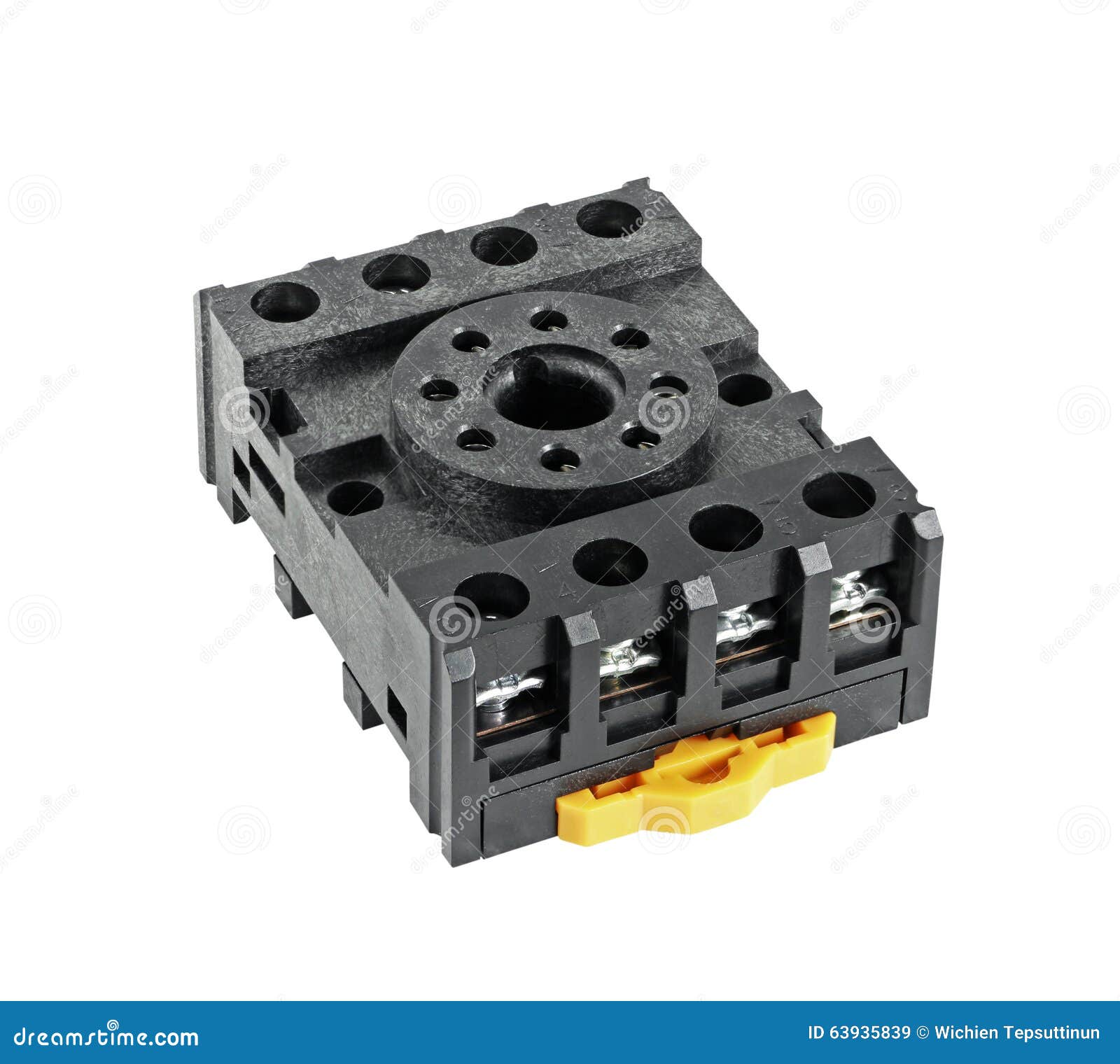 8-pin Socket Terminal Isolated on White Background Stock Image - Image ...