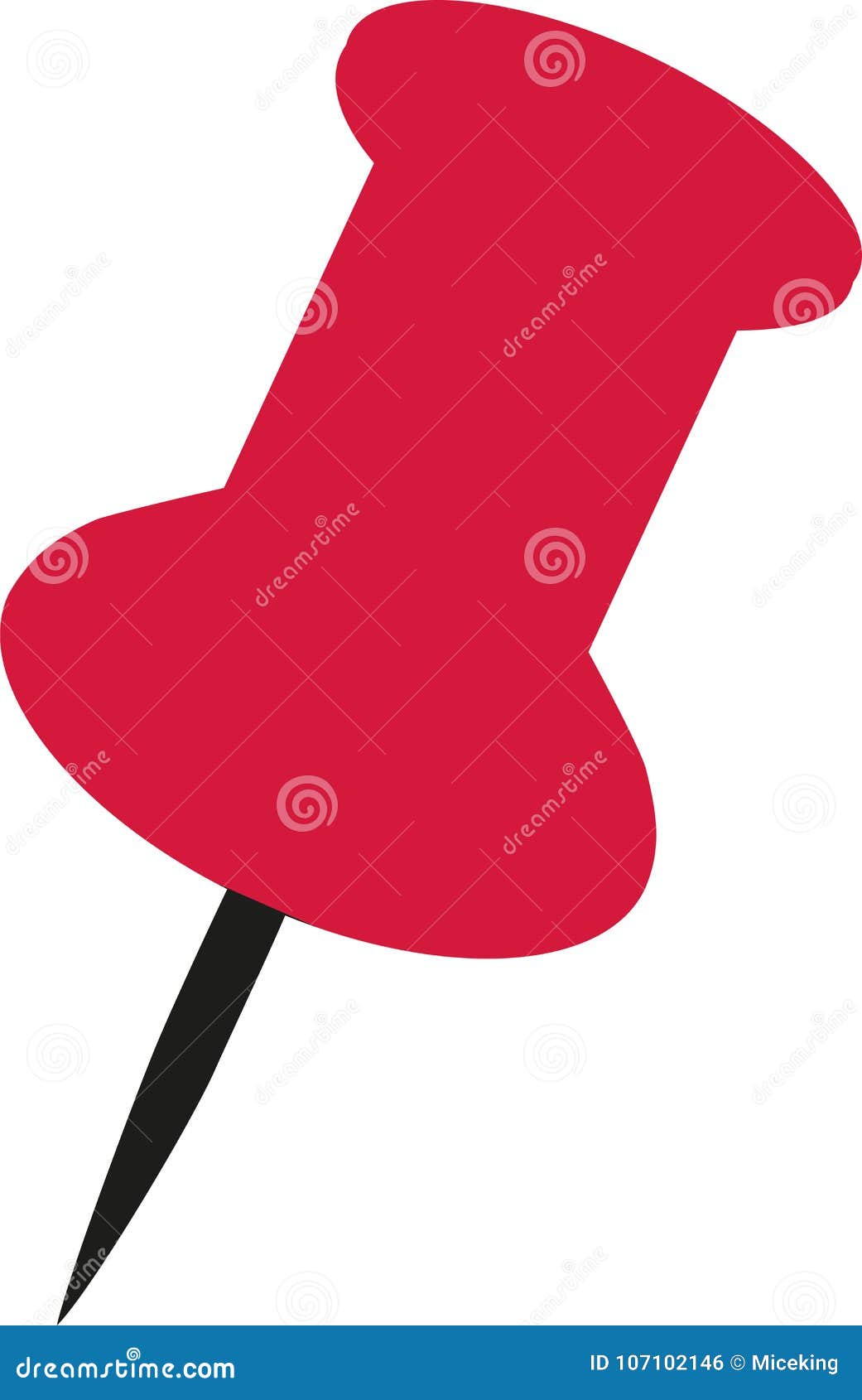 Pin thumbtack vector stock vector. Illustration of message - 107102146