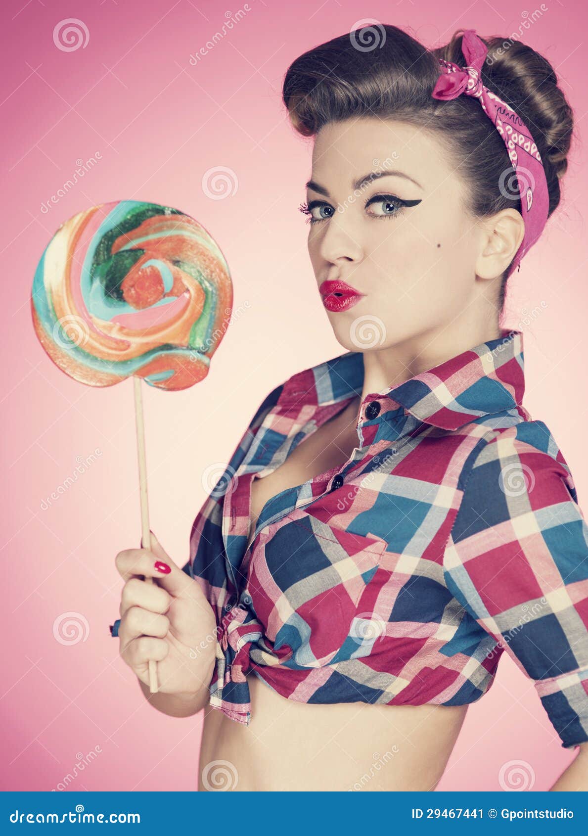 Pin up girl stock image. Image of lollipop, looking, fashion - 29467441