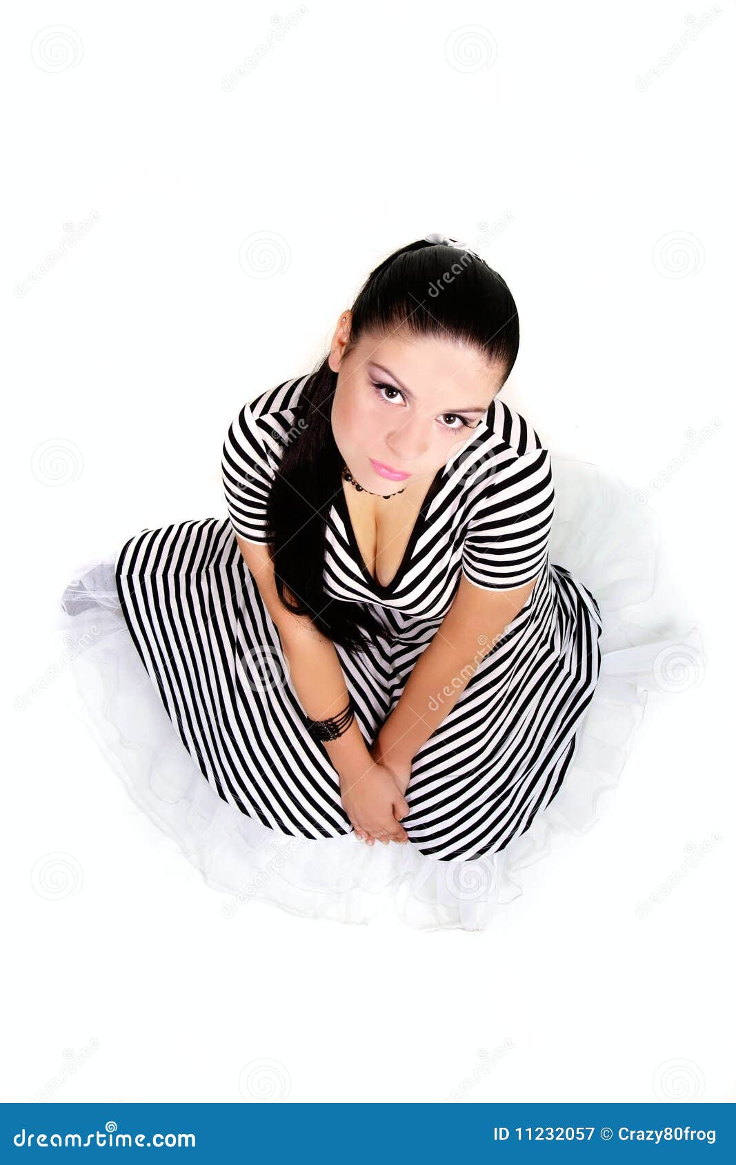 Pin up girl sitting stock image. Image of studio, caucasian - 11232057