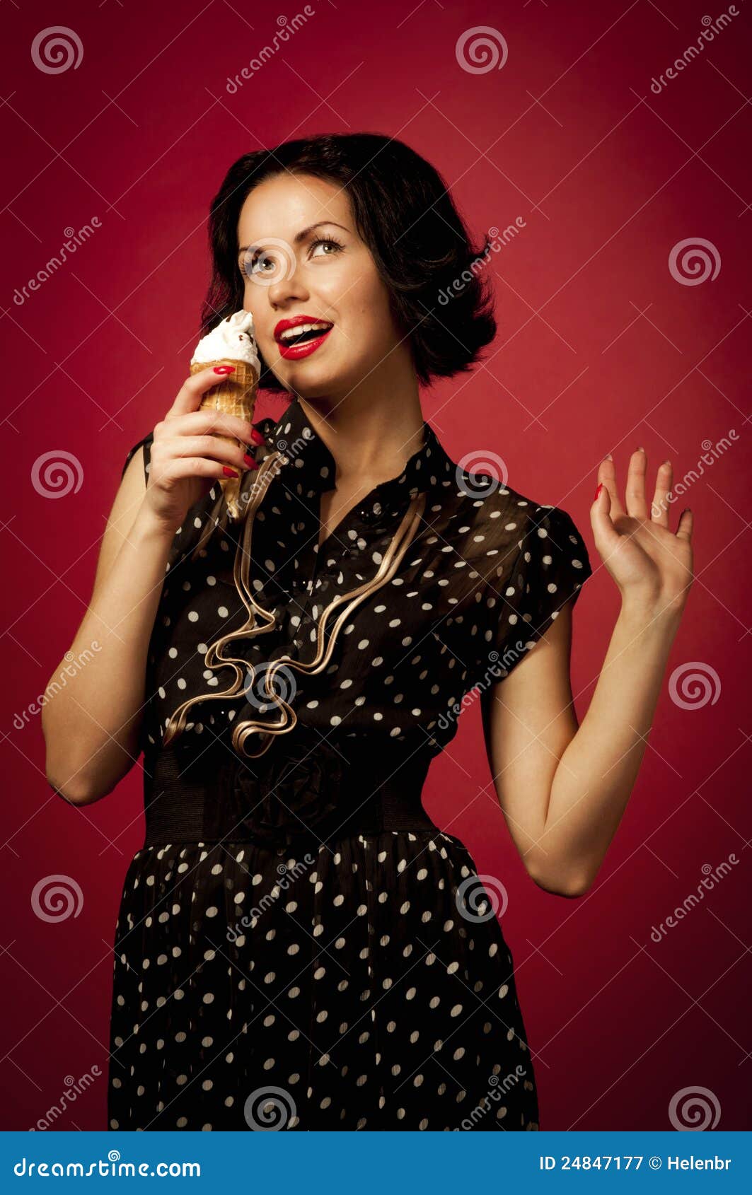 Pin-up portrait stock image. Image of human, beauty, cheerful - 24847177