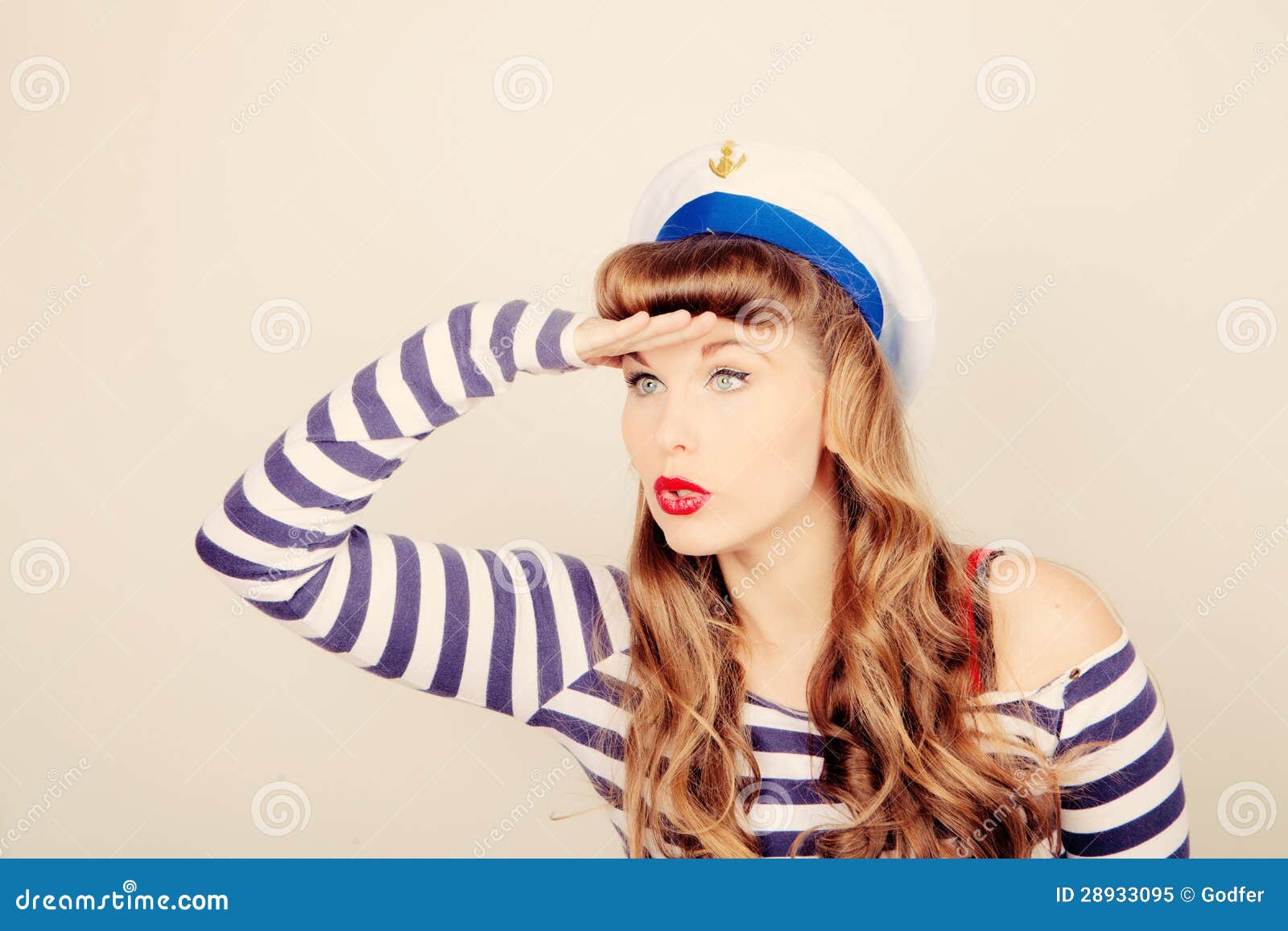 Pin up sailor woman stock image. Image of pinup, looking - 28933095