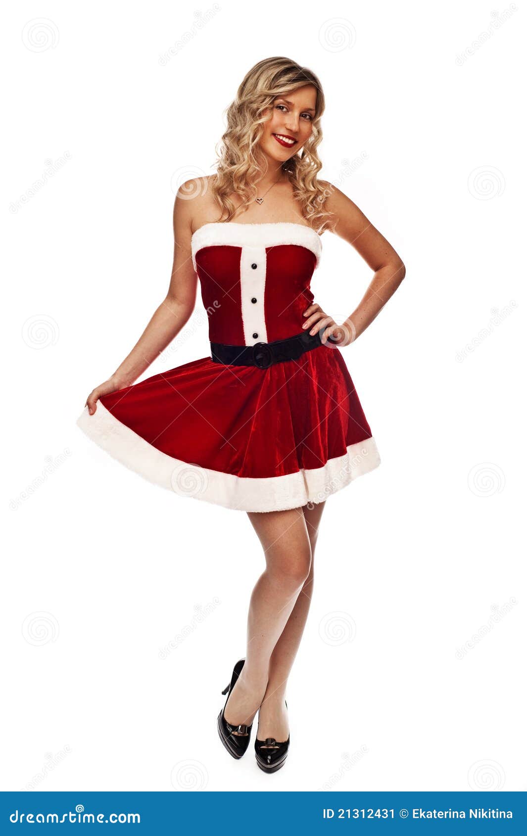 Pin up santa girl stock image. Image of young, celebration - 21312431
