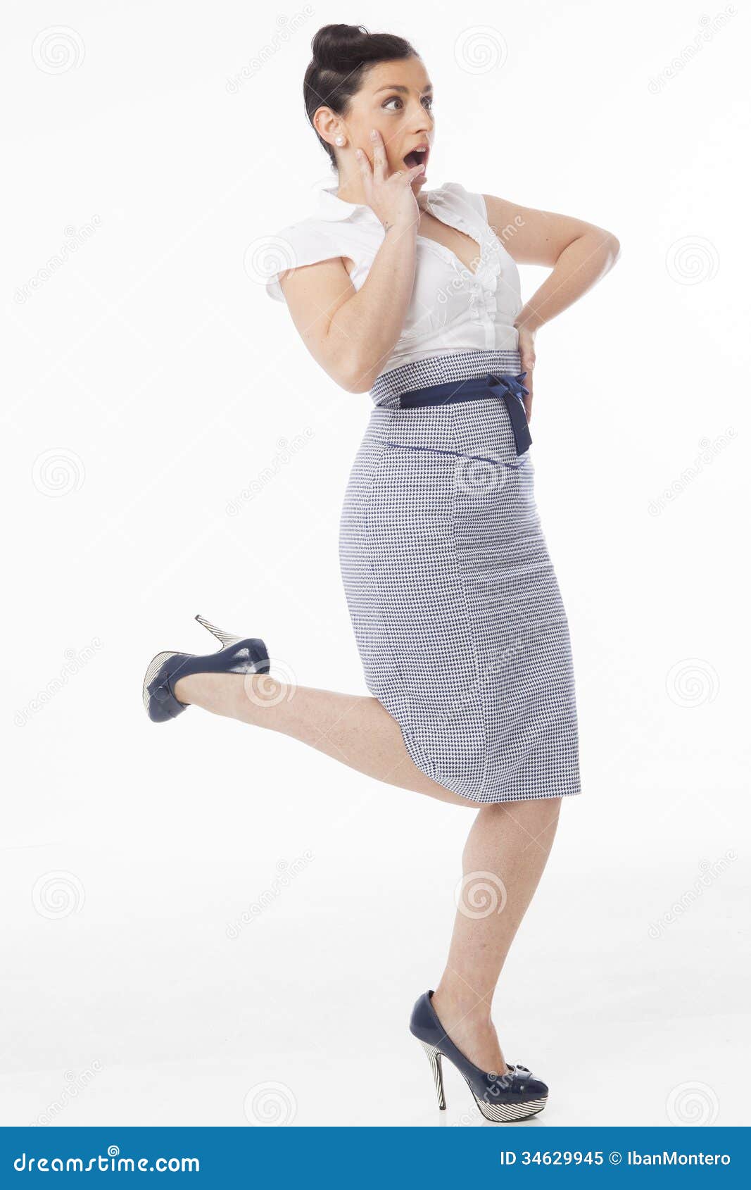 Pin up woman stock image. Image of hair, makeup, woman - 34629945