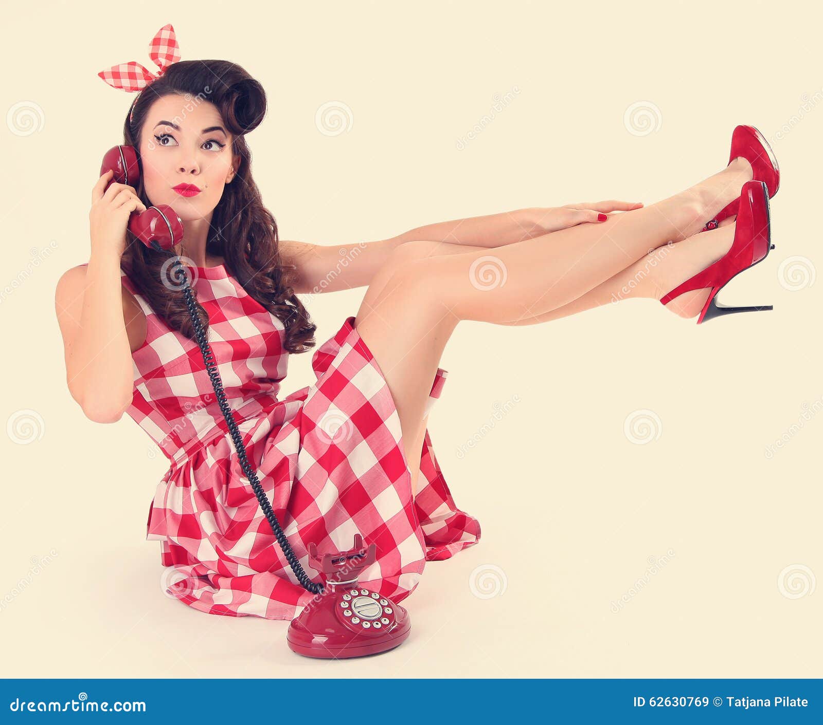 Pin up woman stock image. Image of sensuality, happiness - 62630769