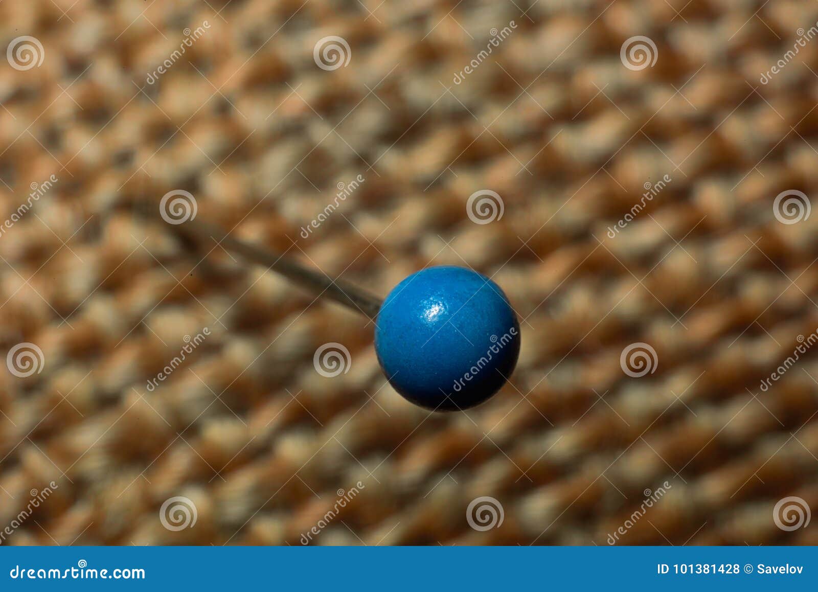 Pin in a Woven Fabric Texture Macro Stock Photo - Image of sewing ...