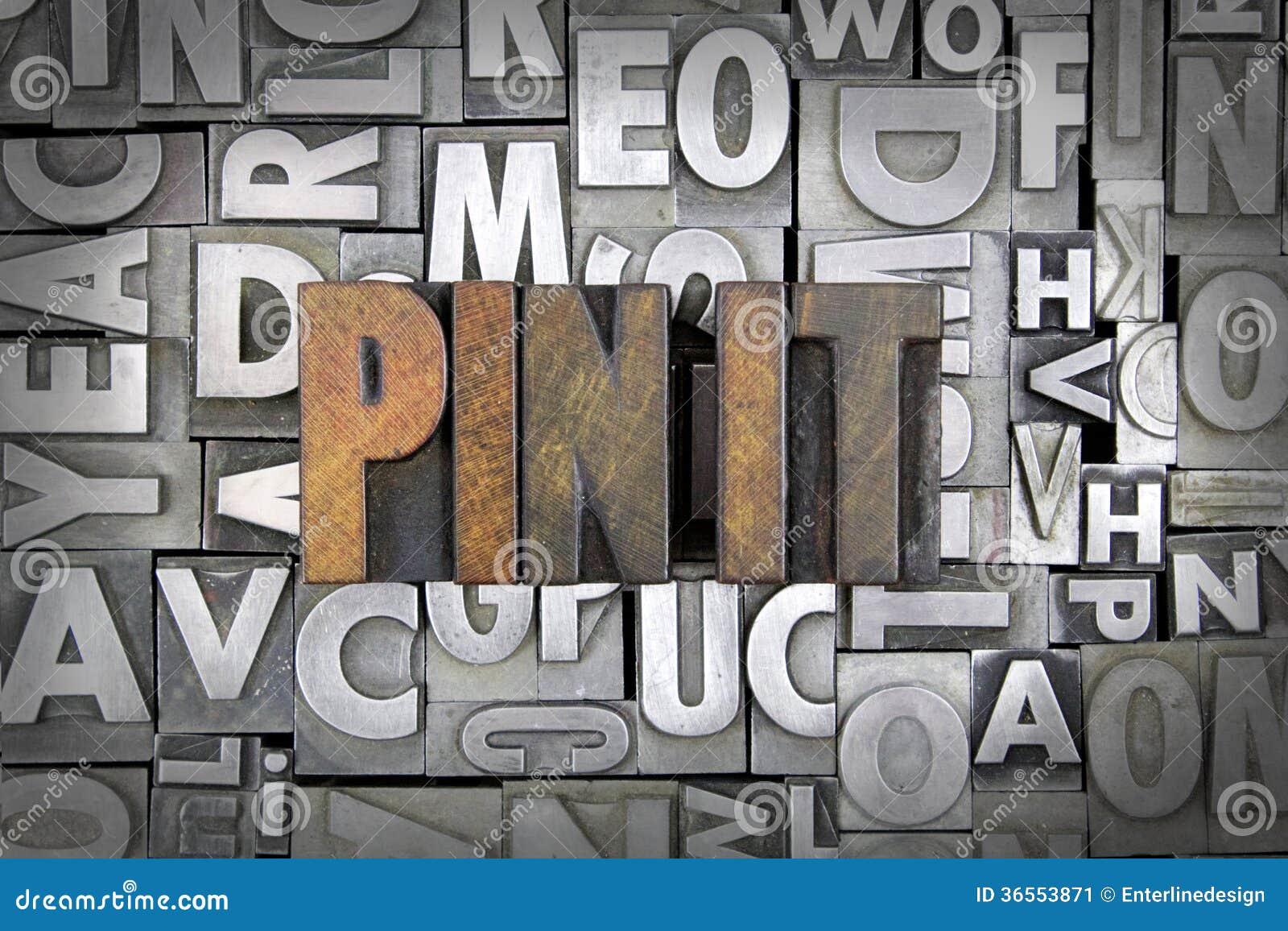 Pin it stock image. Image of letter, word, printing, metal - 36553871
