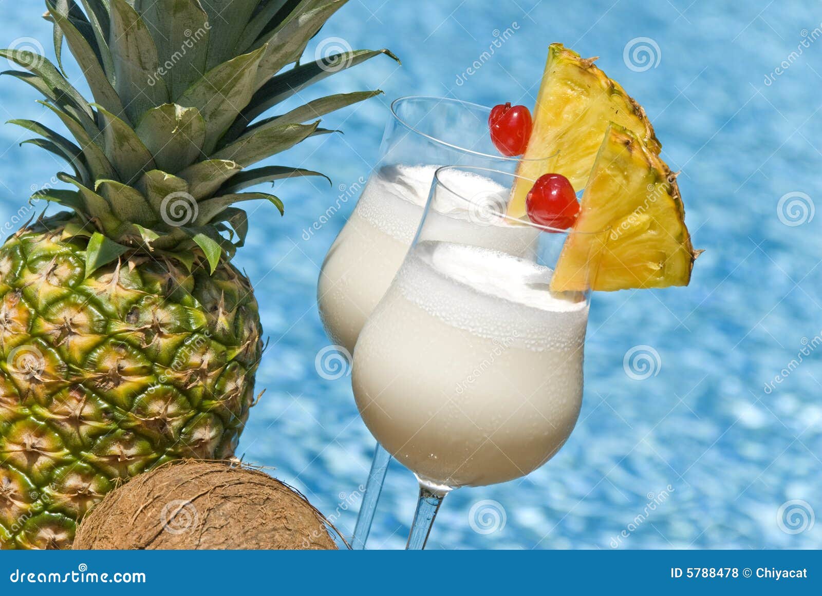 Pina Colada Cocktail With Fruits On The Beach Royalty-Free Stock Image ...