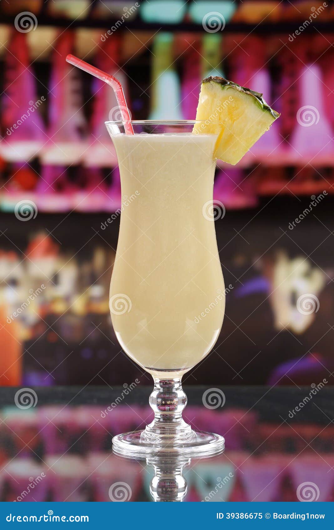 Pina Colada Cocktail in a Bar or Party Stock Image - Image of drinking ...