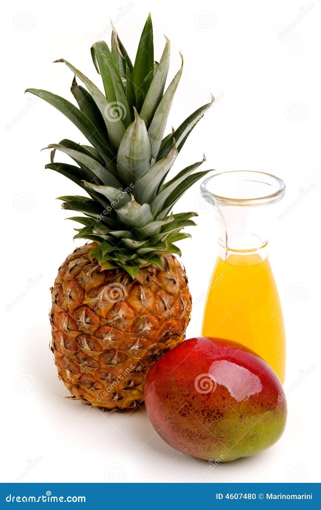 Pinapple, mango and juice stock photo. Image of diet, fresh - 4607480