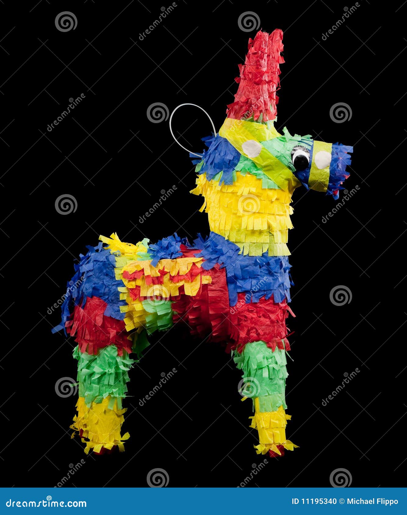 Pinata on a Black Background Stock Photo - Image of craft, objects ...