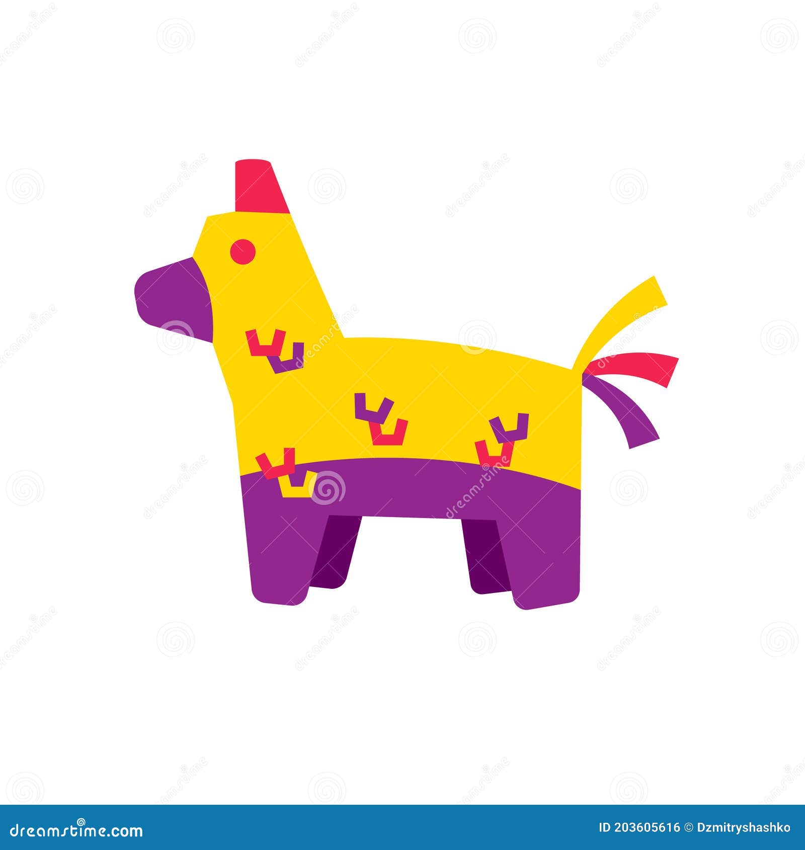 Pinata Donkey - Mexican Paper Toy, For A Holiday, On A White Background ...