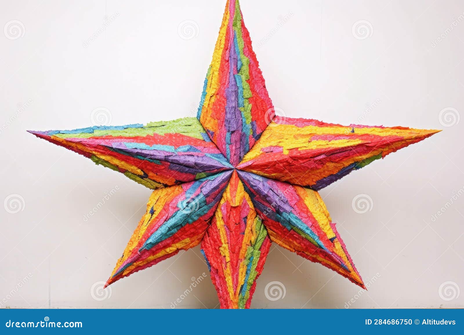 Pinata Shaped Like a Star with Vibrant Colors Stock Illustration ...