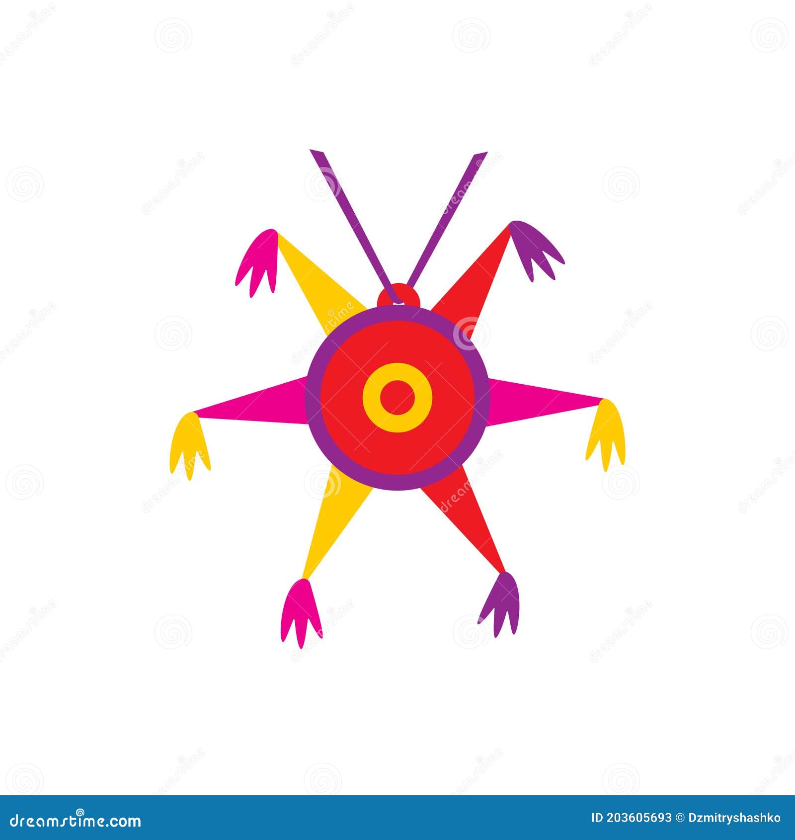 Pinata Star Icon Vector Illustration | CartoonDealer.com #115881944