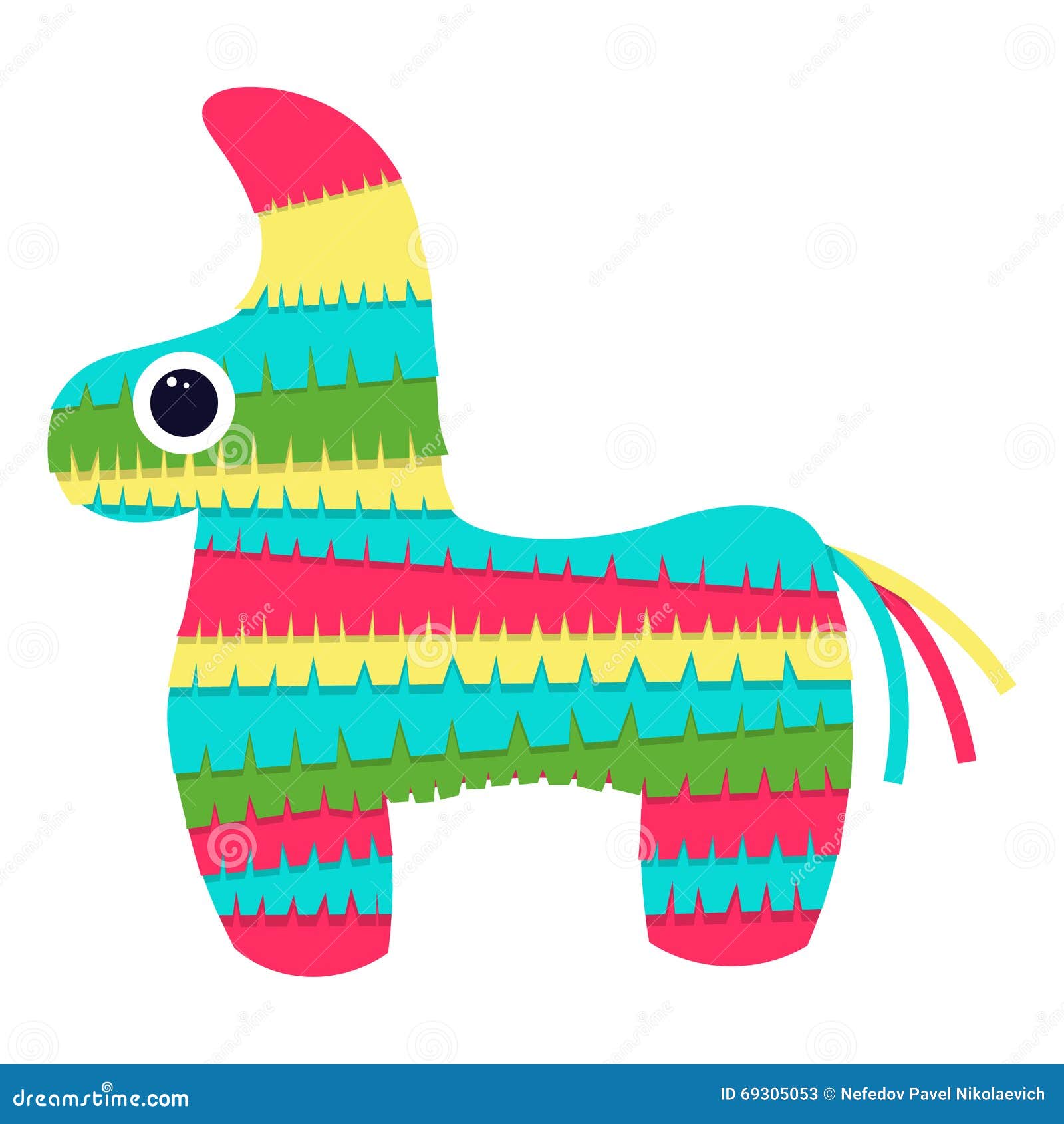 Pinata on White Background . Stock Vector - Illustration of fiesta ...