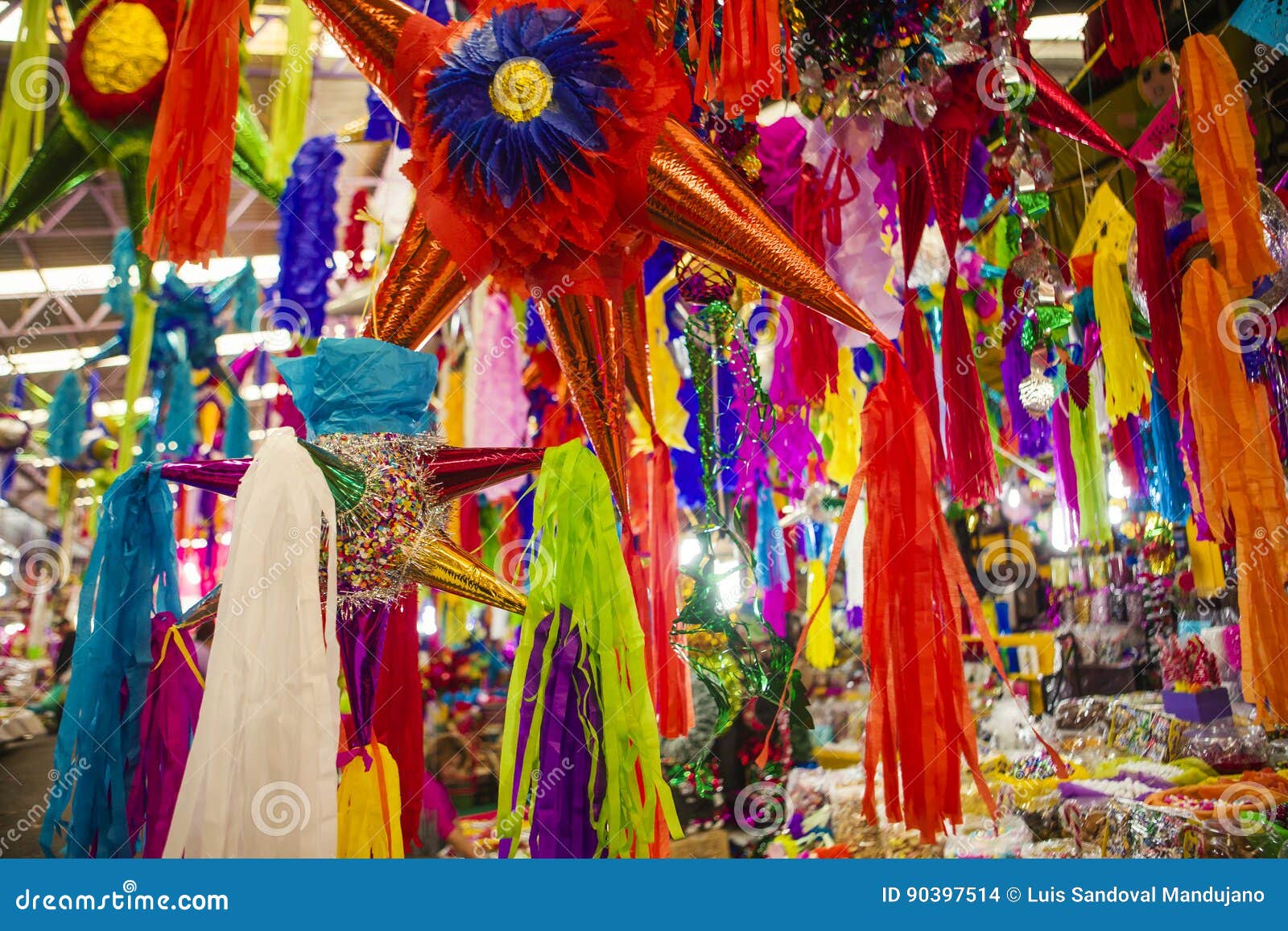 Pinatas Star Shape Mexican Traditional Celebration Stock Image ...