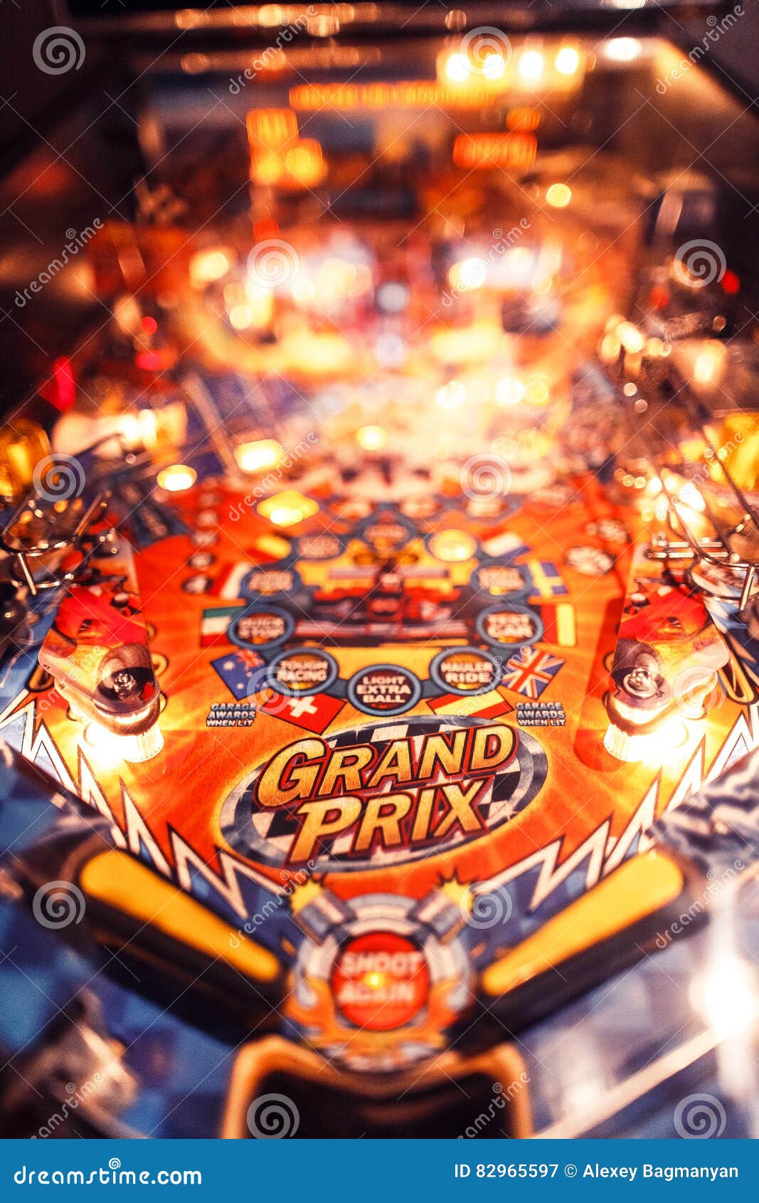 Pinball Christmas Arcade Machine Stock Image - Image of galaxy, poker ...