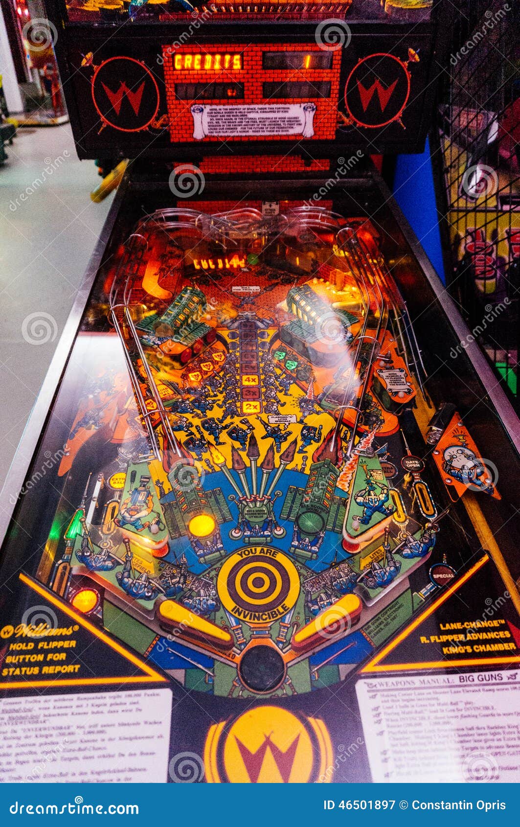 Pinball game editorial photography. Image of coins, ball - 46501897