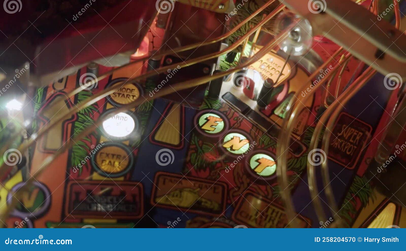 Pinball Machine Ball Hits Target. Stock Footage - Video of steel ...