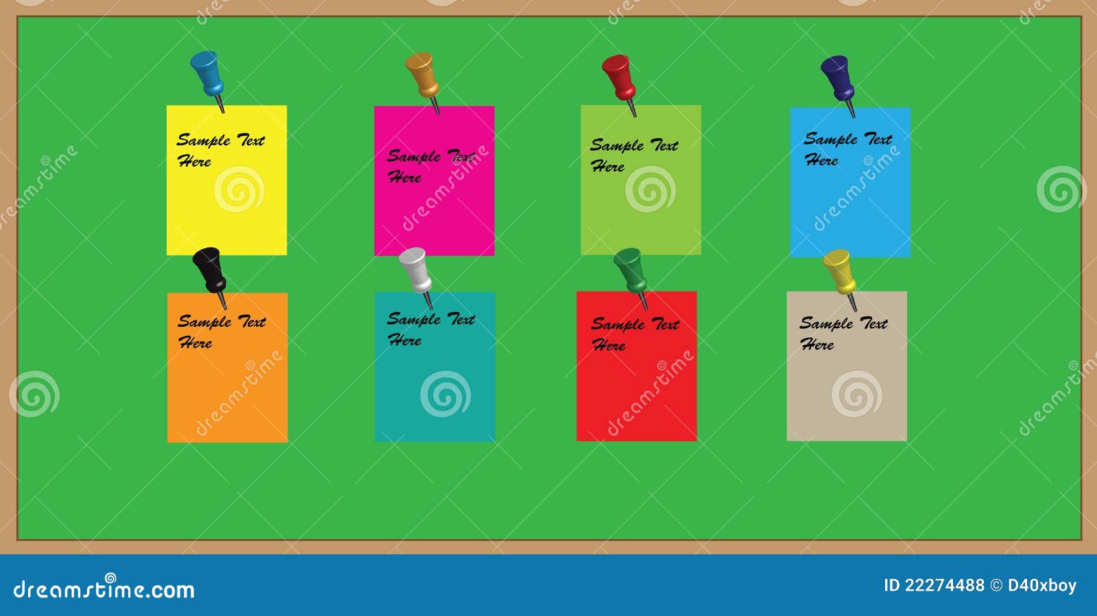 Noticeboard Or Pinboard Vector Illustration | CartoonDealer.com #20136458