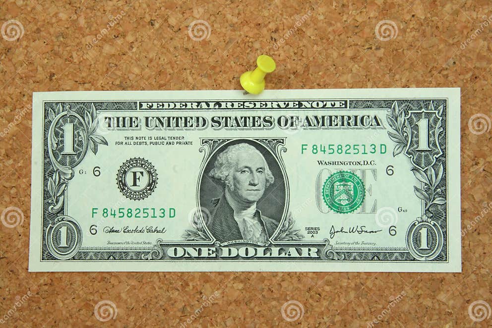 Pinboard dollar stock photo. Image of economics, financial - 7967646