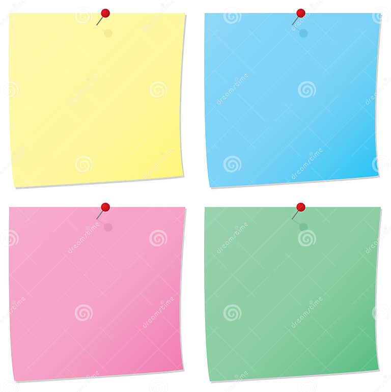 Pinboard notes stock vector. Illustration of board, secured - 12115638