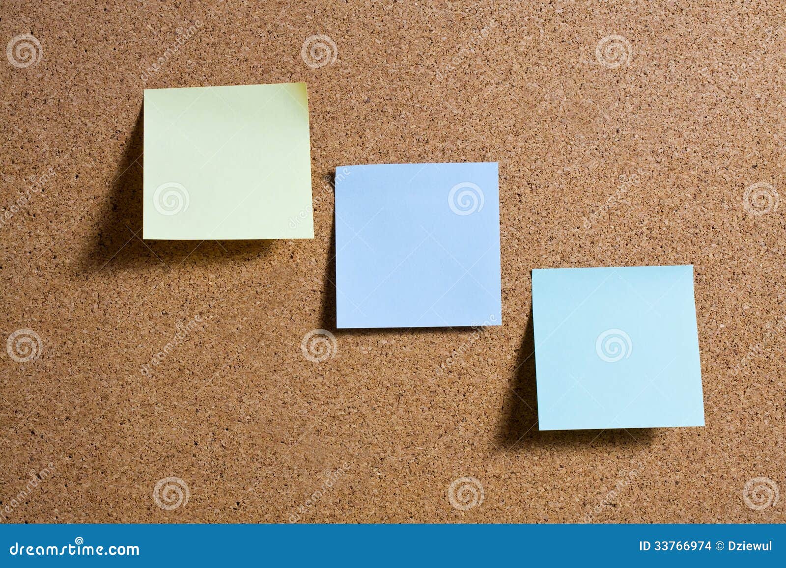 Pinboard with notes on it. stock photo. Image of front - 33766974