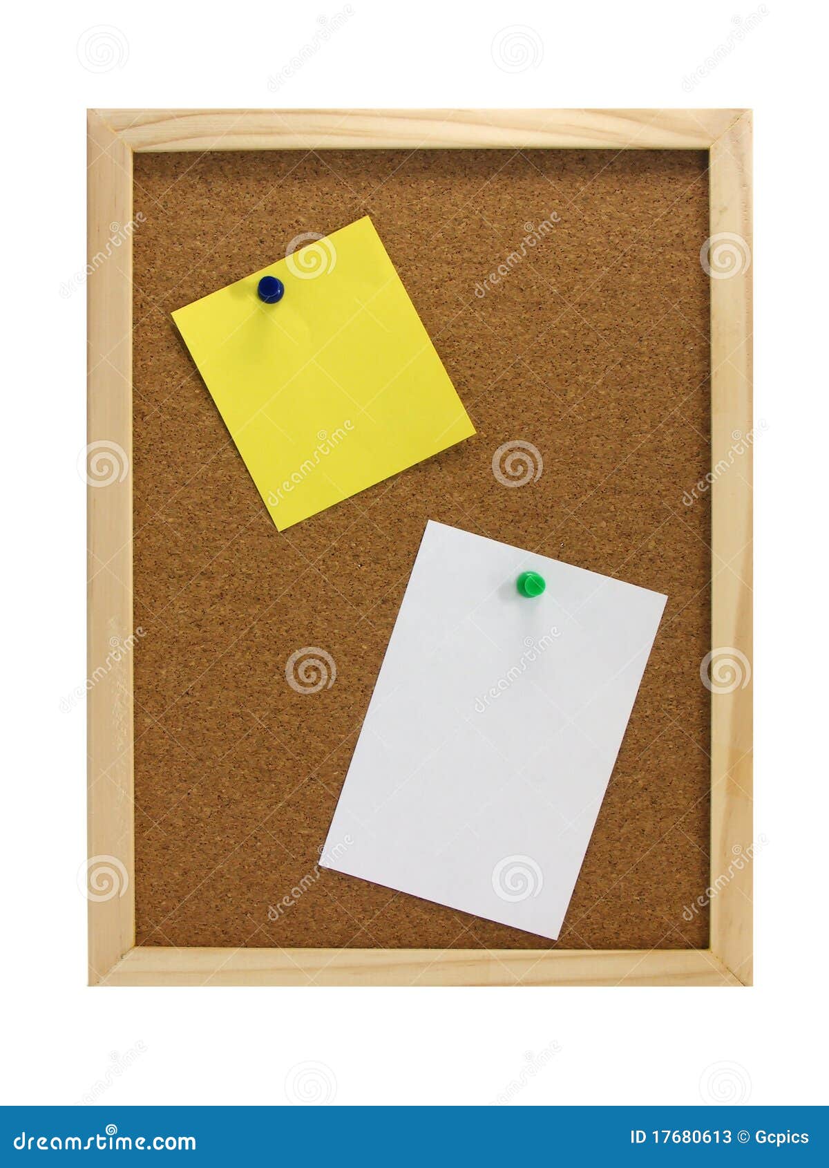 Pinboard - Notice board stock image. Image of blank, brown - 17680613