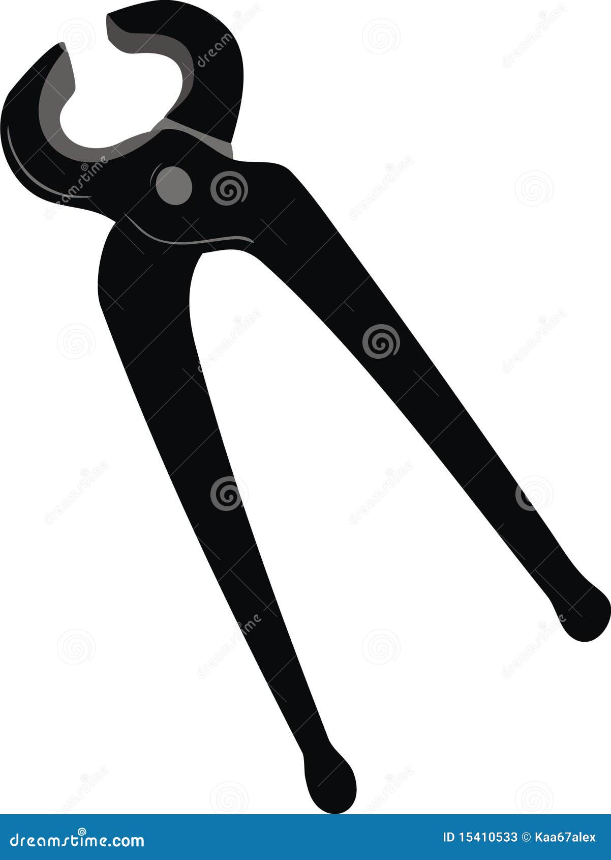 Pincers stock vector. Illustration of pincers, iron, strong - 15410533